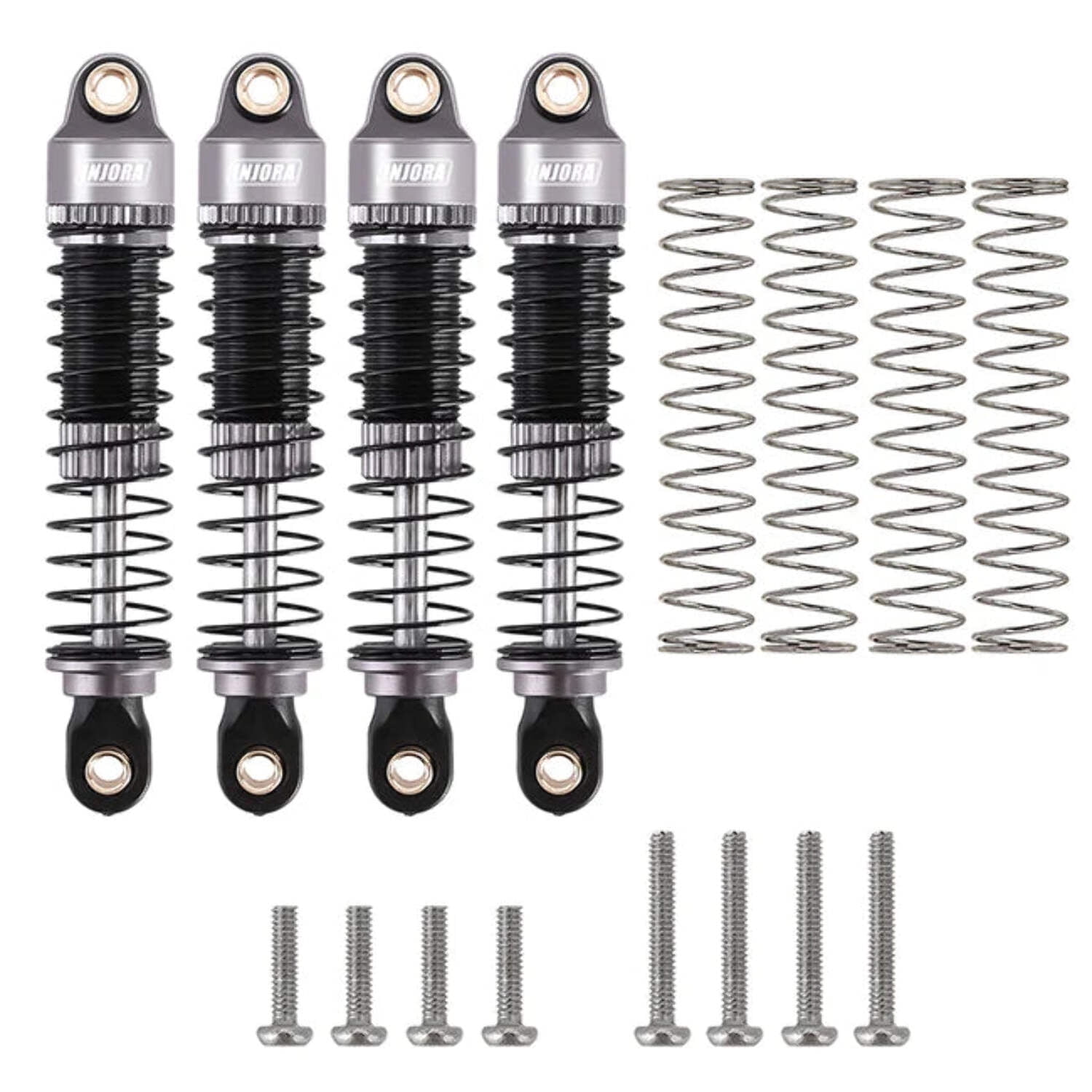 INJORA 53mm Aluminum Threaded Oil Filled Shocks for 1/18 TRX4M (4M-24 ...