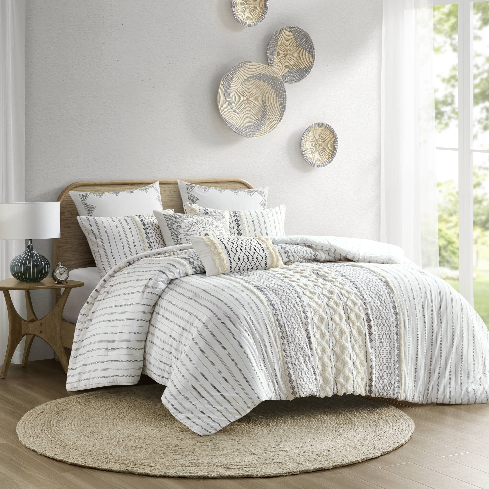 INK+IVY Adult Imani Geometric Full/Queen Cotton Comforter Set, 3-Piece ...