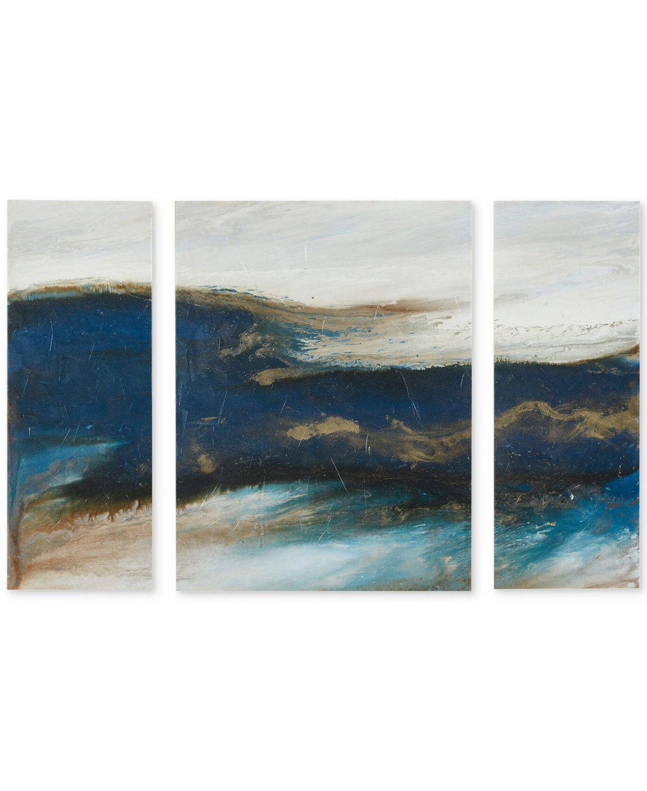Trademark Fine Art "Abstract Triptych" Canvas Art by Joval - Walmart.com