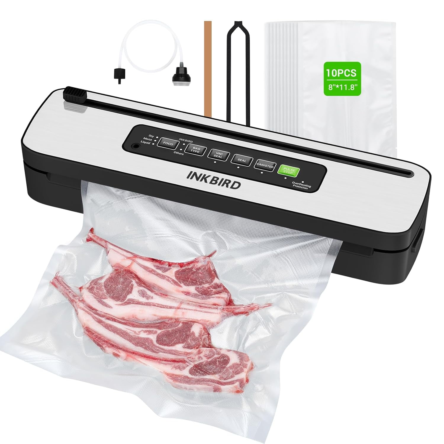 INKBIRD Home Vacuum Sealer INKVS05 Compact Vacuum Sealer Machine Food ...