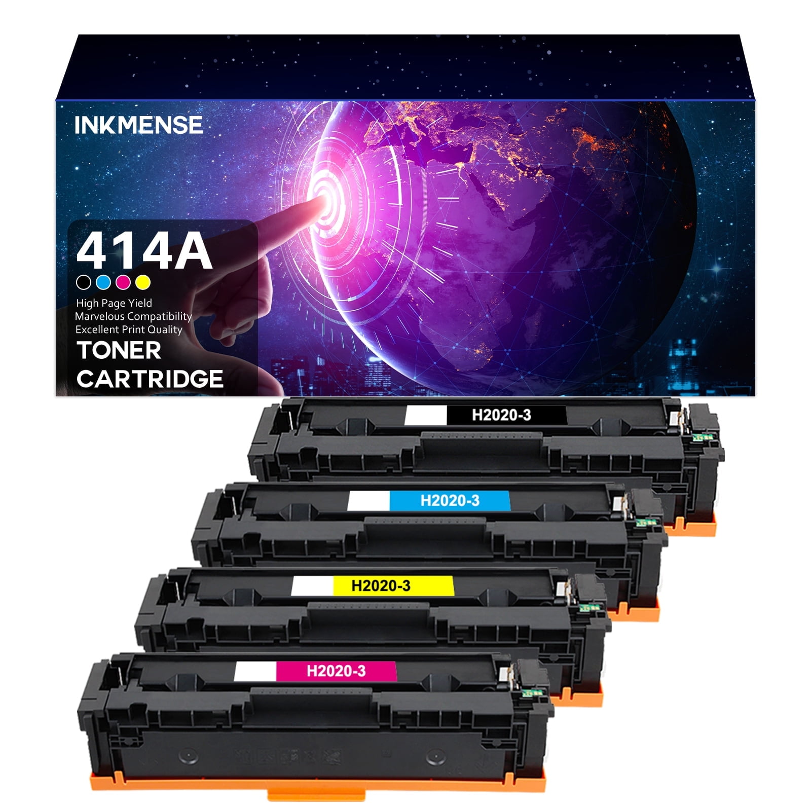 INKMENSE 414A Toner Cartridge with Chip Compatible for HP 414A 414X ...