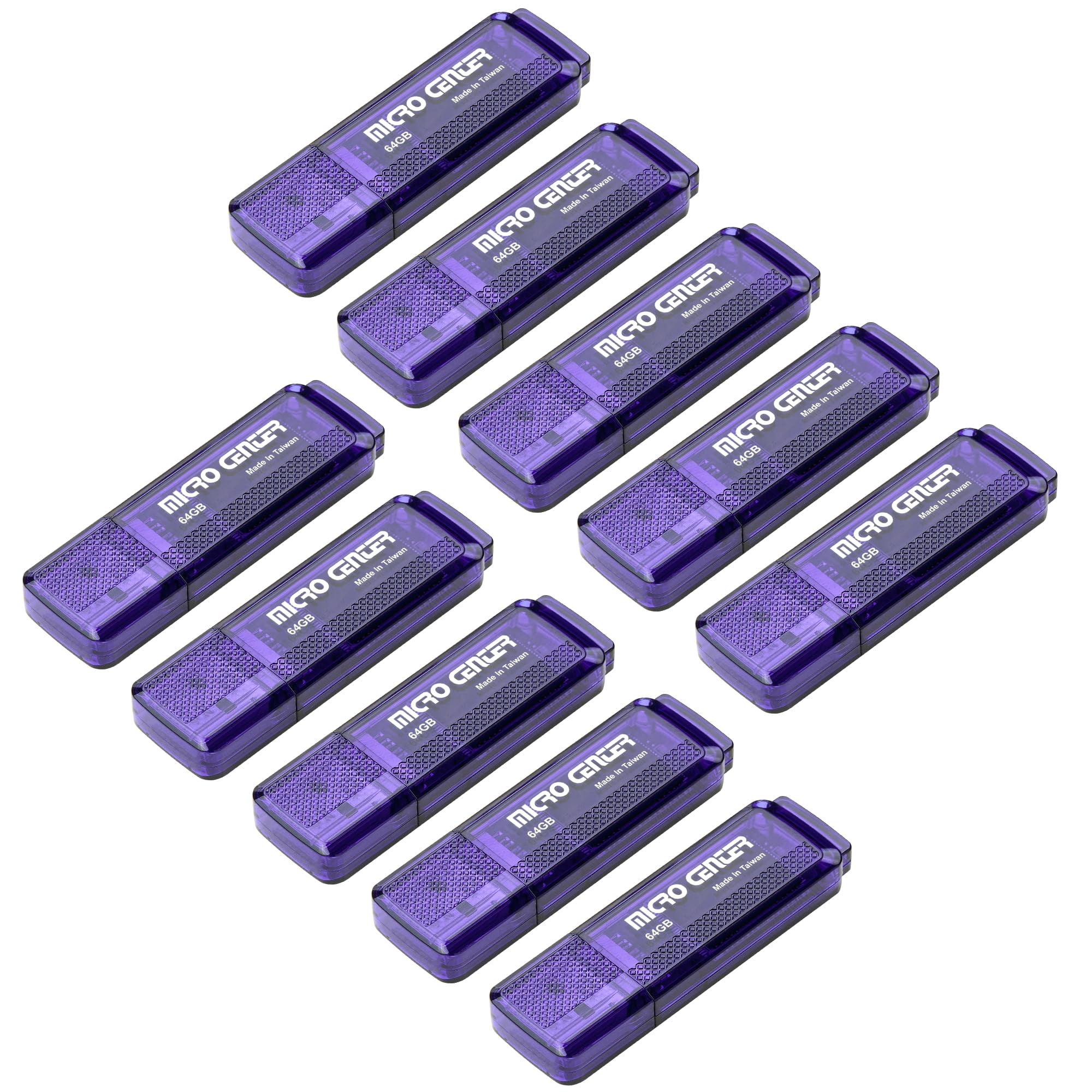 INLAND Micro Center SuperSpeed 10 Pack 64GB USB 3.0 Flash Drive Gum ...