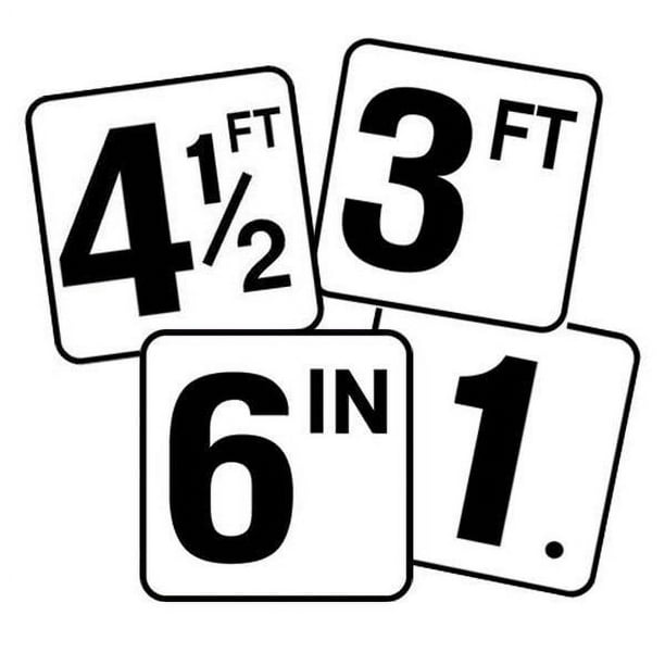 INLAYS INC. Vinyl Stick-on 8 Numbered Depth Marker for In Ground Pools ...