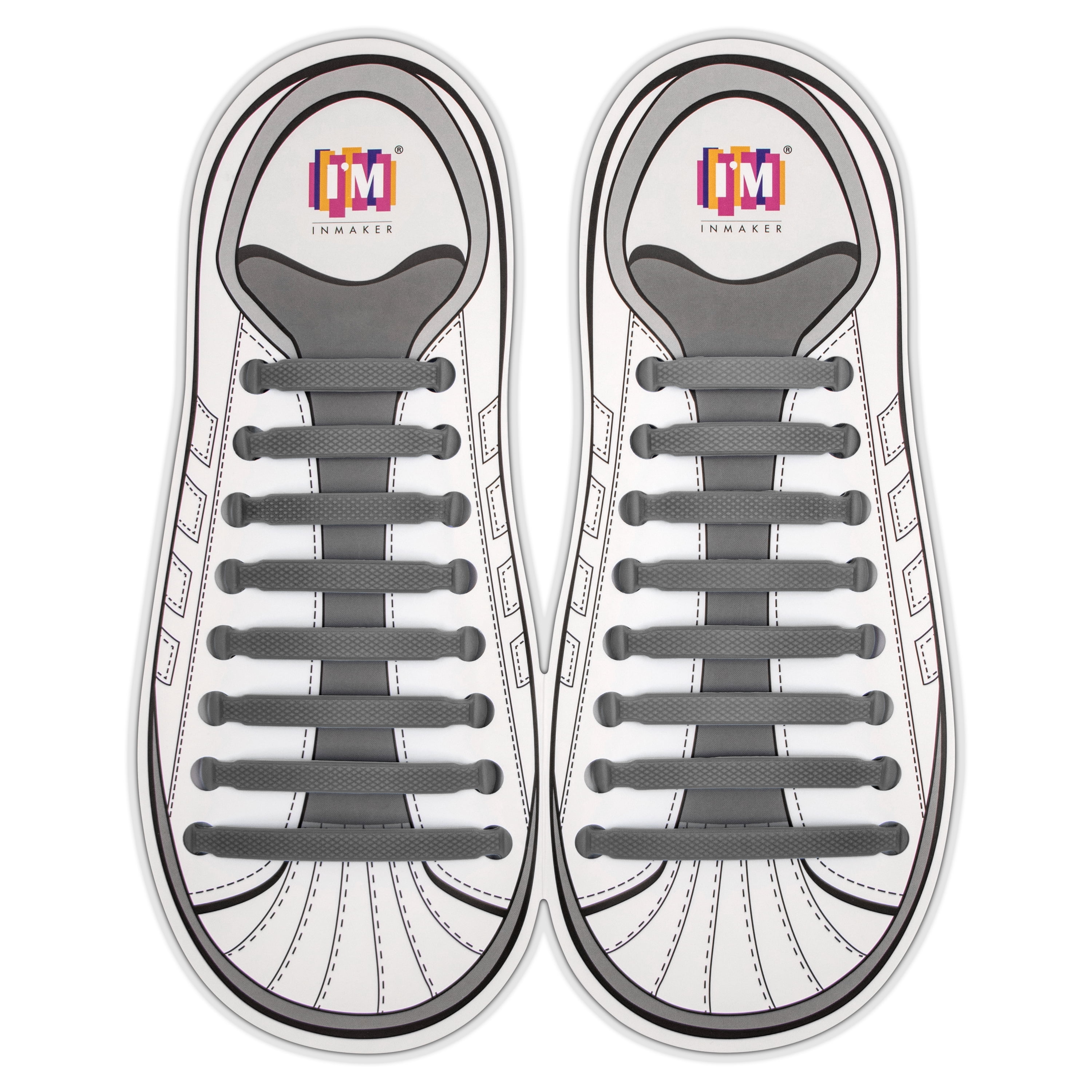 INMAKER Easy Free No Tie Shoe Laces for Kids and Adults, Elastic ...