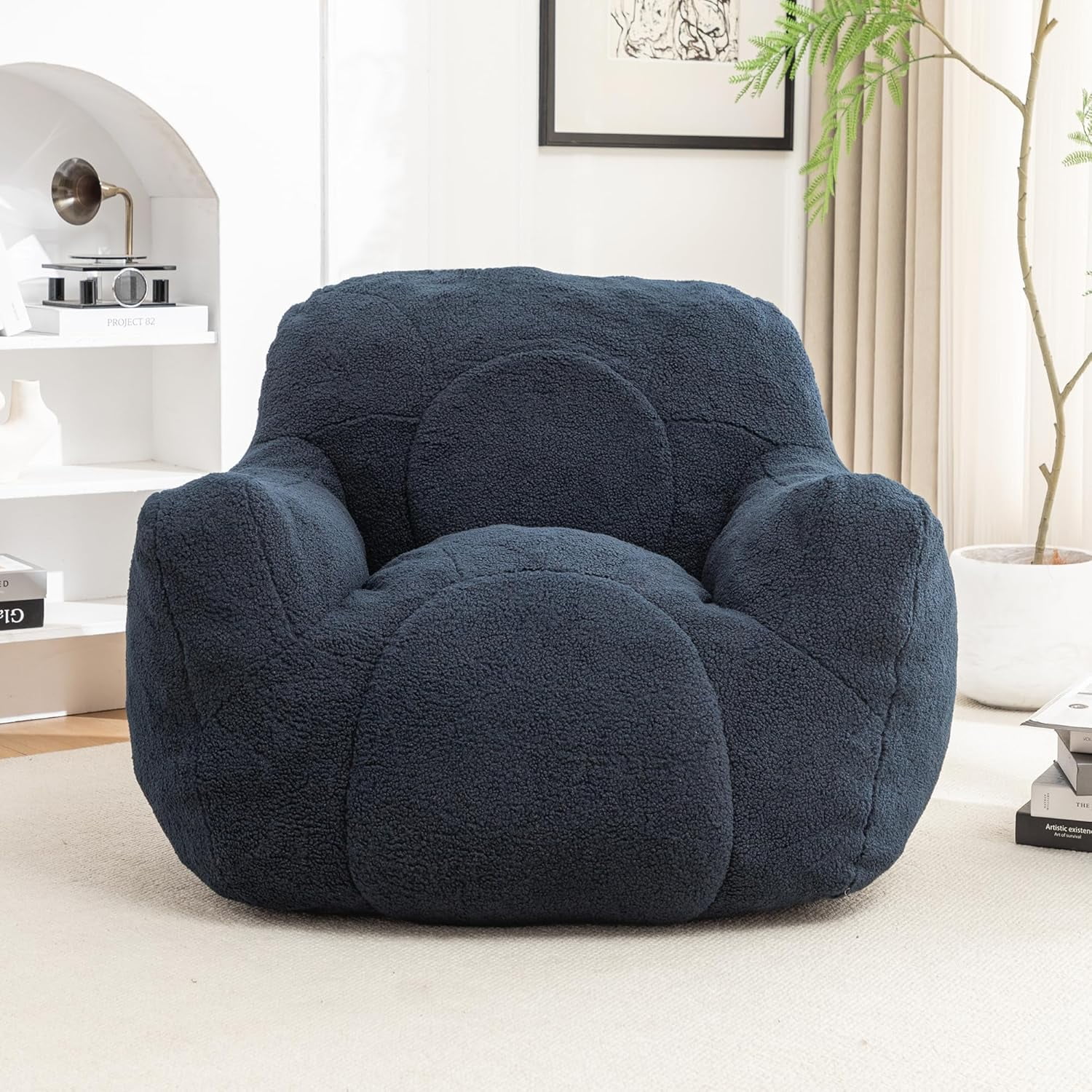 INMOZATA Bean Bag Chair with Filler, Bean Bag Sofa with Tufted Soft ...