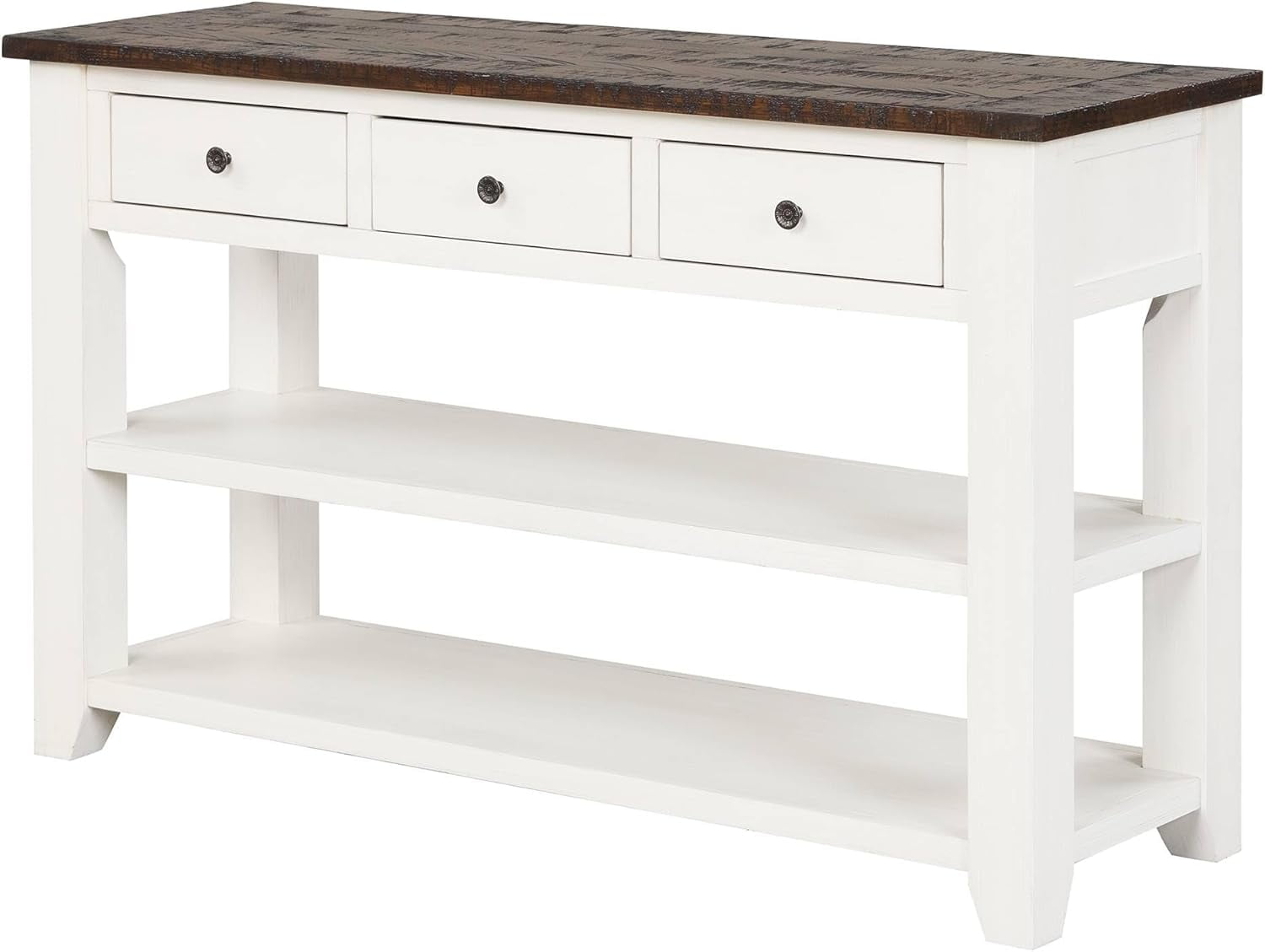 INMOZATA Farmhouse Console Table for Entryway Solid Wood Sofa Table ...