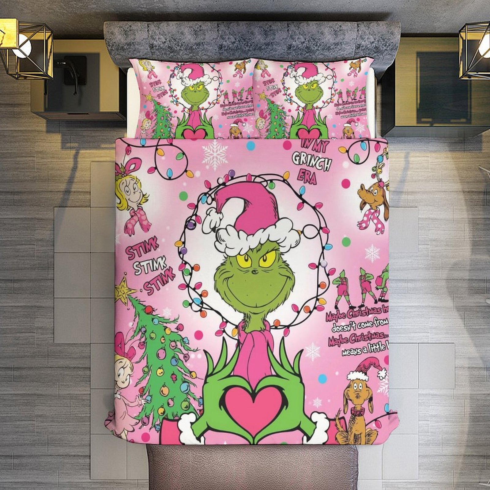 INMY GRINCH ERA Bed Sheets for Kids Boys Girls Bedding,Duvet Cover ...
