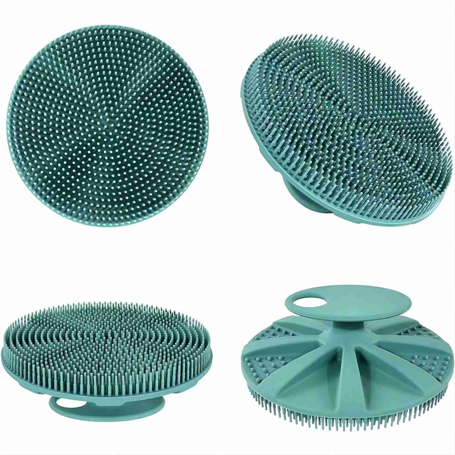 Food-Grade Soft Silicone Body Scrubber Shower Brush Handheld Cleansing ...