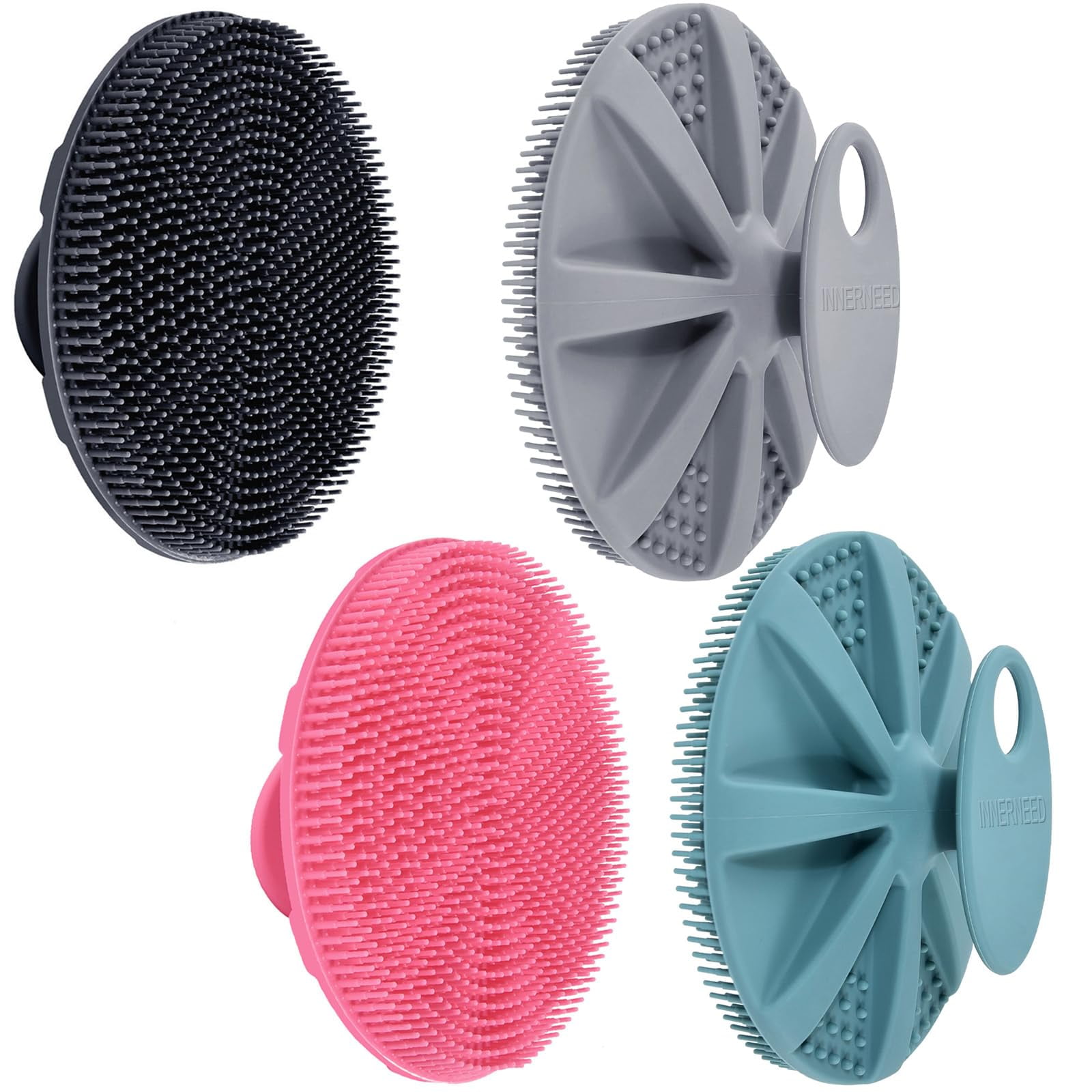 INNERNEED Food-grade Soft Silicone Body Scrubber Shower Brush Handheld ...