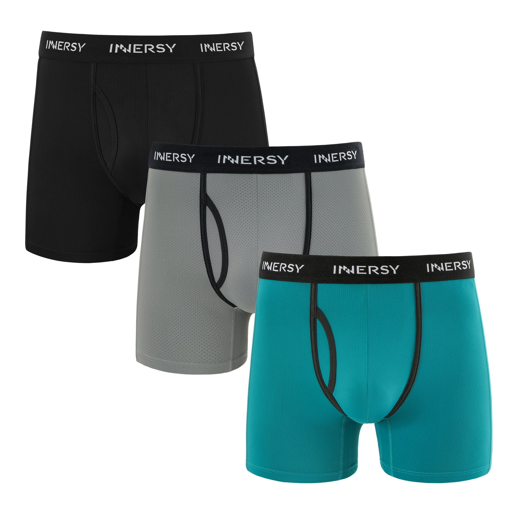 INNERSY Boxer Briefs Comfy Breathable Mesh Trunks Underwear for Men W ...