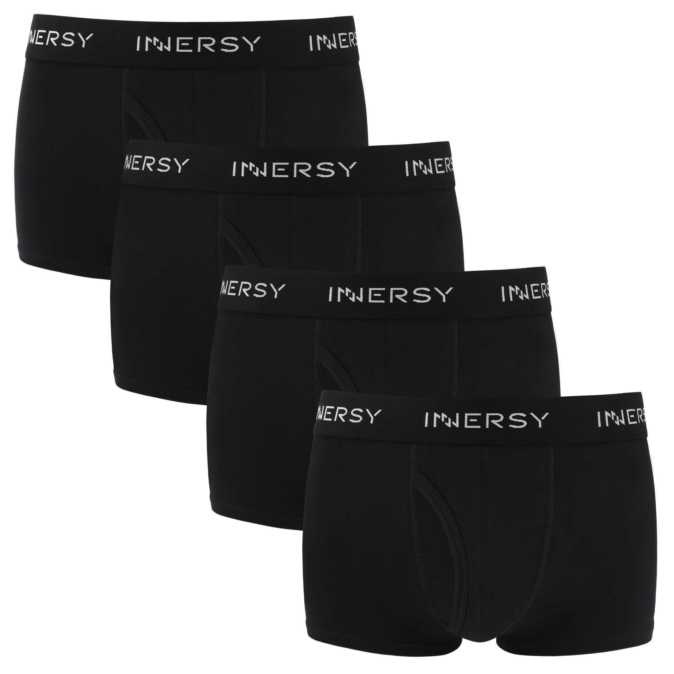 INNERSY Boxer Briefs with Open Fly Cotton Stretch Underwear for Men ...