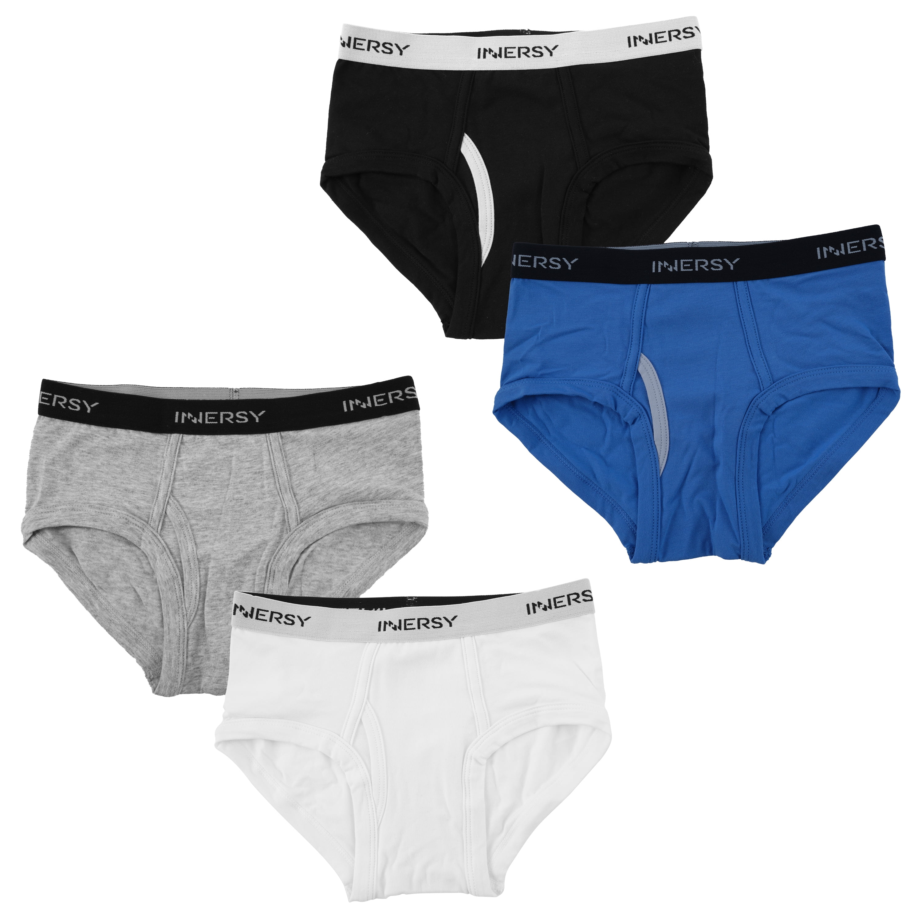 INNERSY Boys Cotton Underwear Soft Briefs Teen Panties for Age 6-18 4 ...