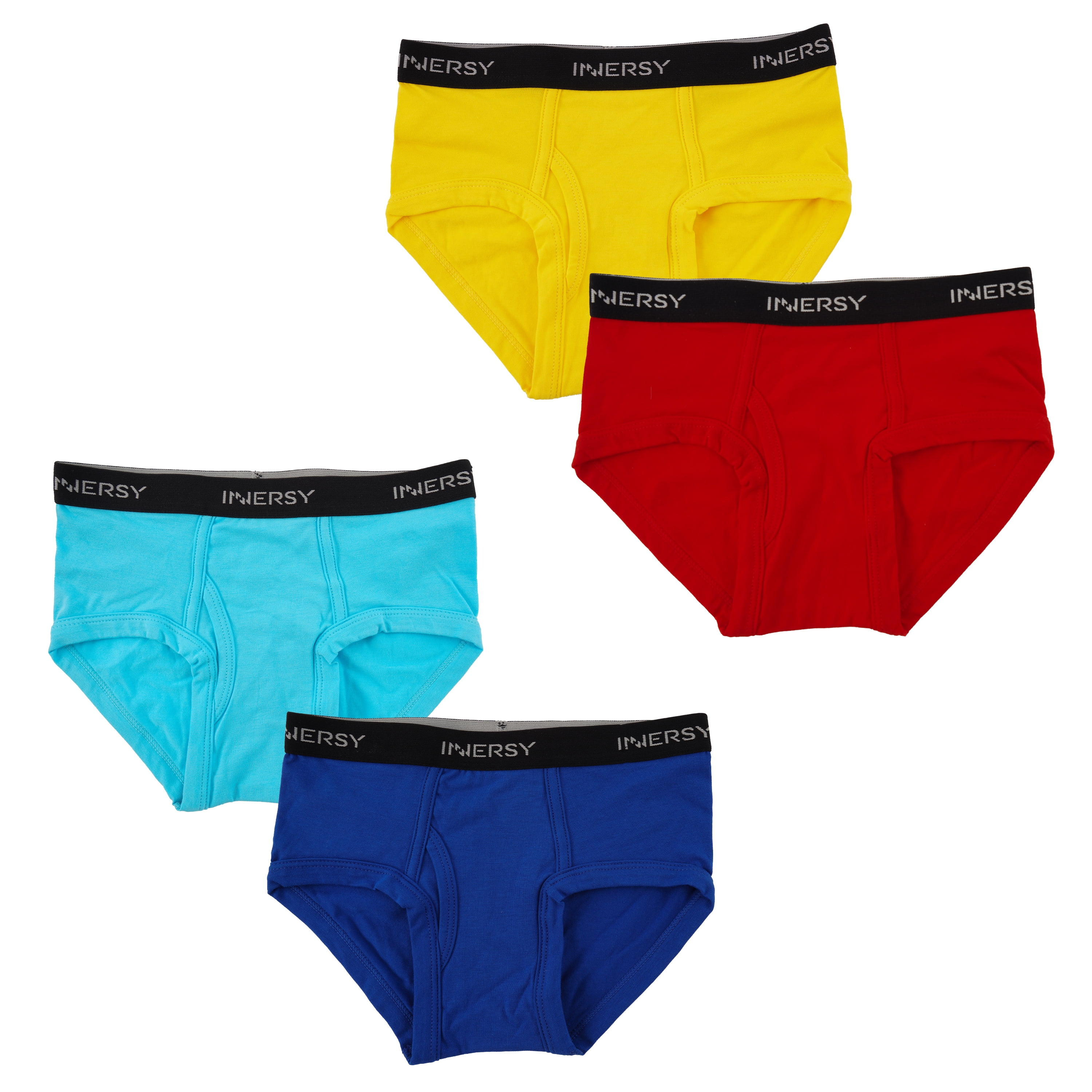INNERSY Boys Cotton Underwear Soft Briefs Teen Panties for Age 6-18 4 ...