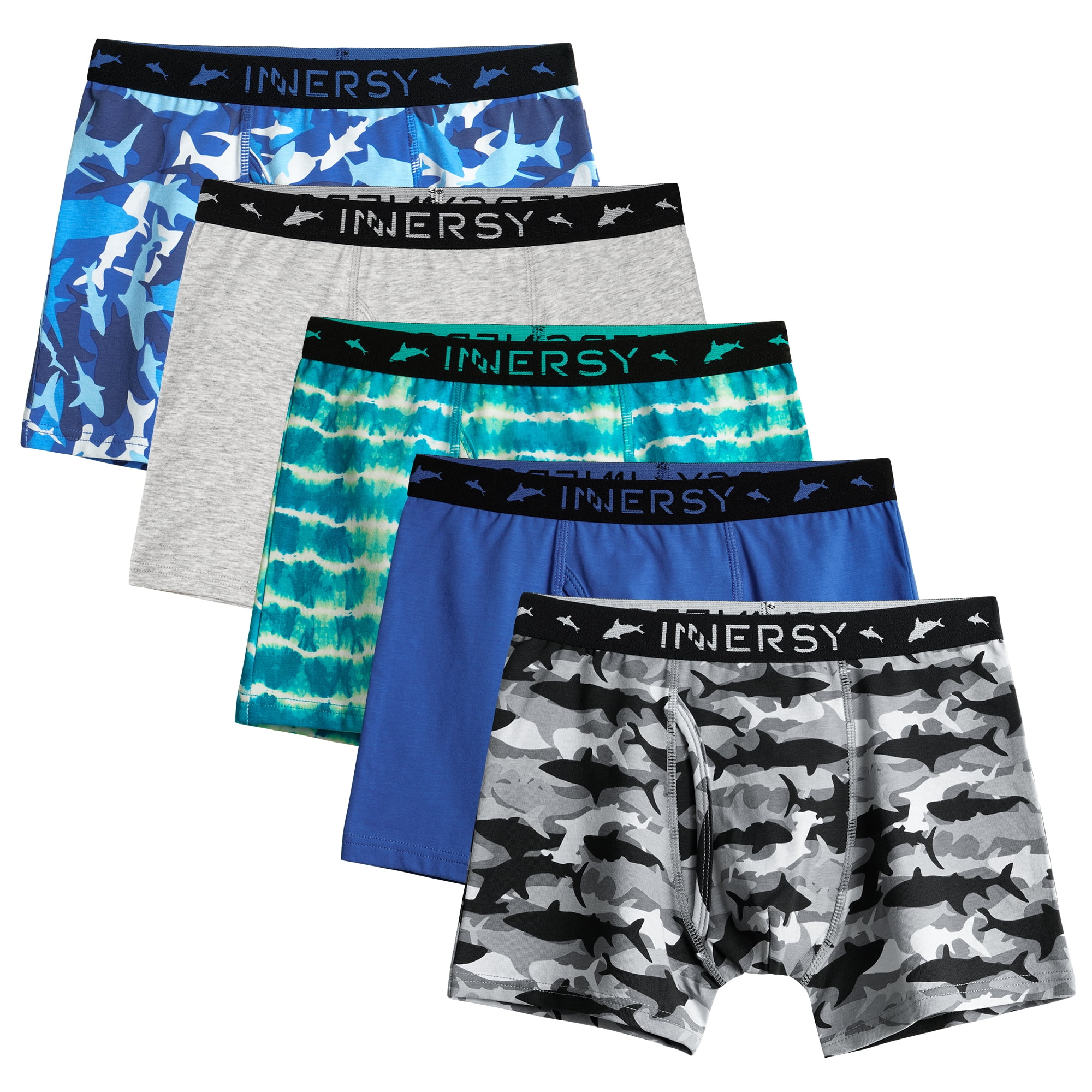 INNERSY Boys Underwear Stretchy Cotton Soft Boxer Briefs for 6-18 Teen ...