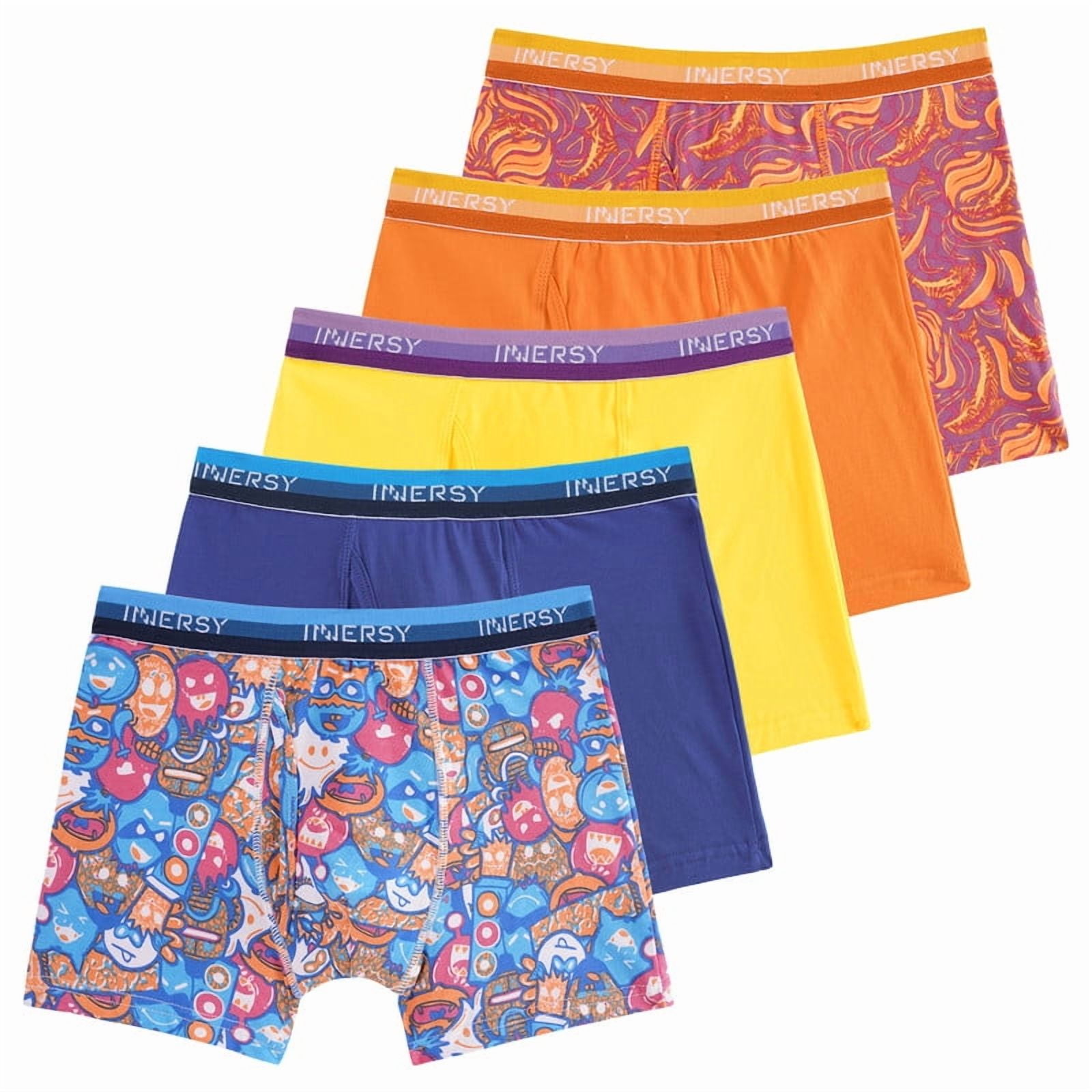 INNERSY Boys Underwear Stretchy Cotton Soft Boxer Briefs for 6-18 Teen ...