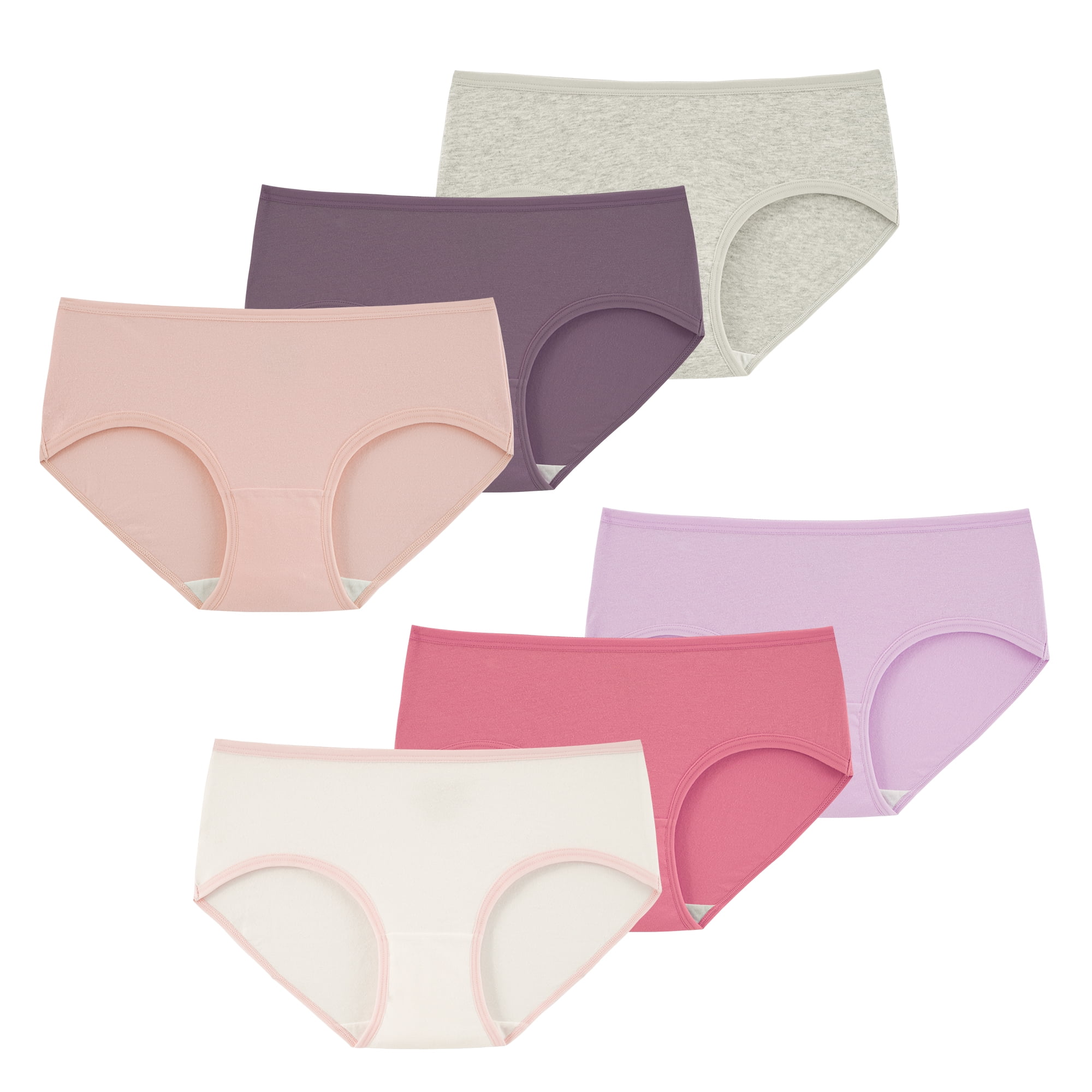 INNERSY Girls' Underwear Cotton Briefs Panties for Teens 6-Pack(12-14 ...