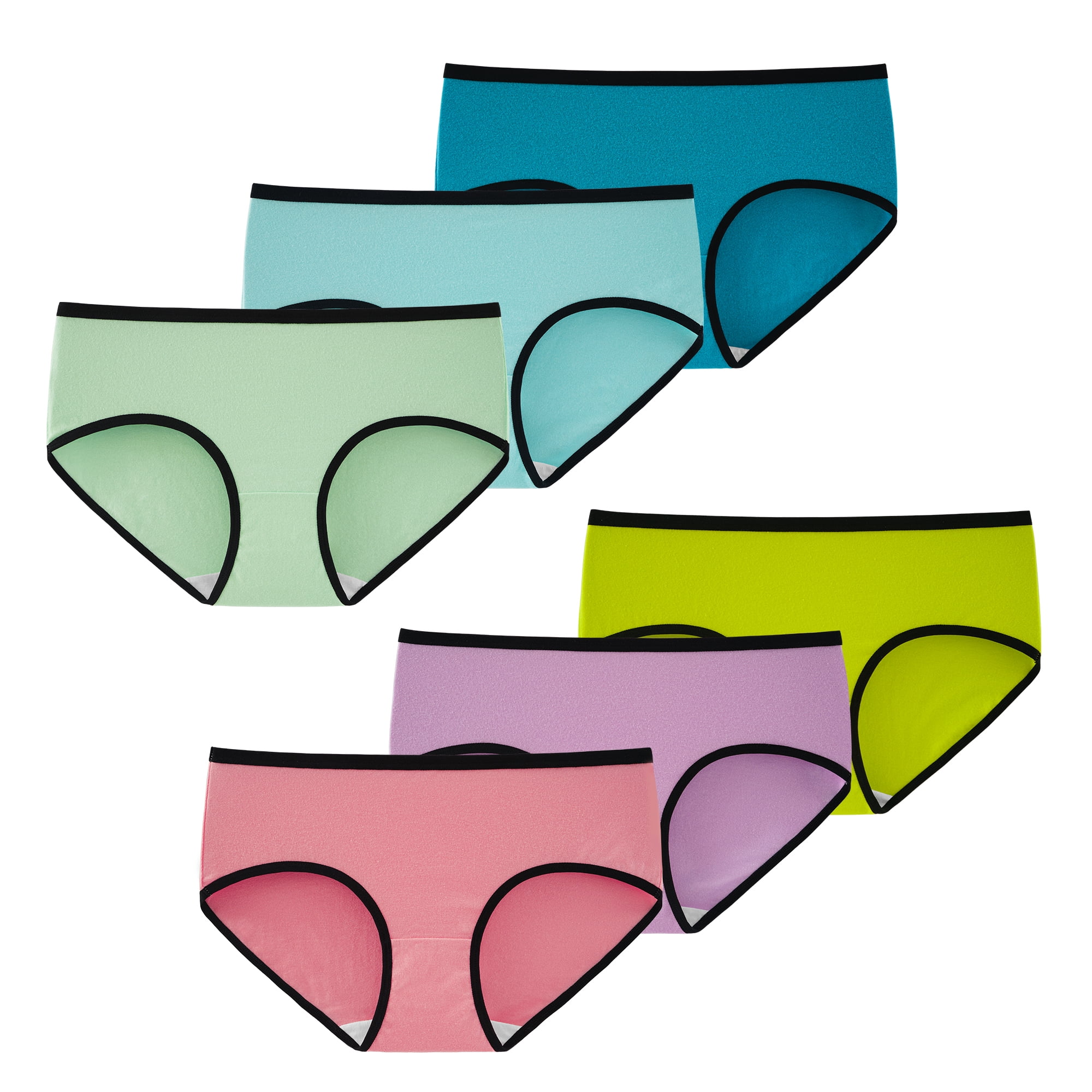 INNERSY Girls Underwear Cotton Briefs Panties for Teens 6-Pack (14-16 ...
