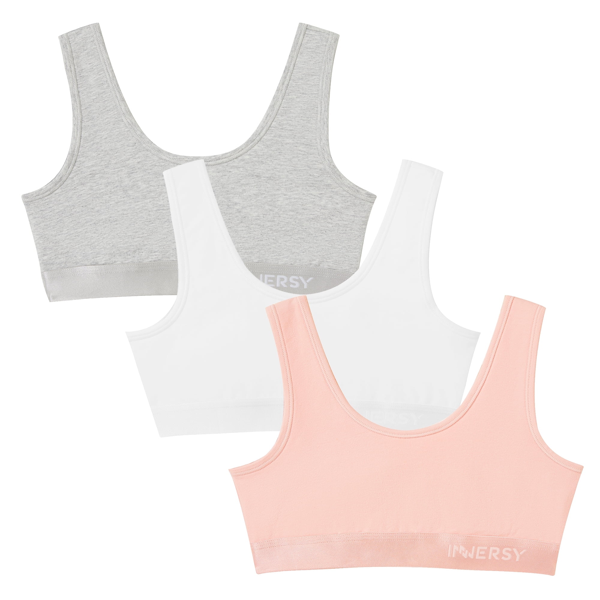 INNERSY Girls Wireless Bras Comfortable Cotton Little Girls Training ...