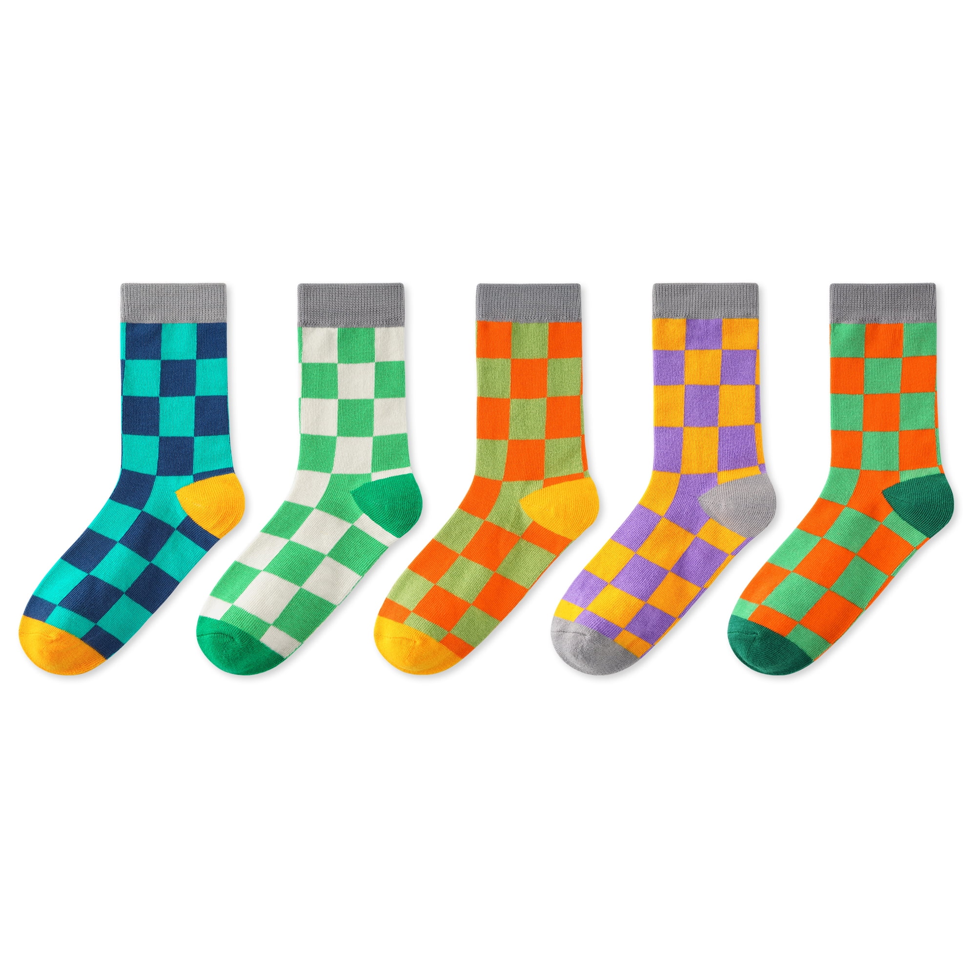 INNERSY Kids Boys Girls Cotton Socks Colorful Crew Socks for Teens 5 ...