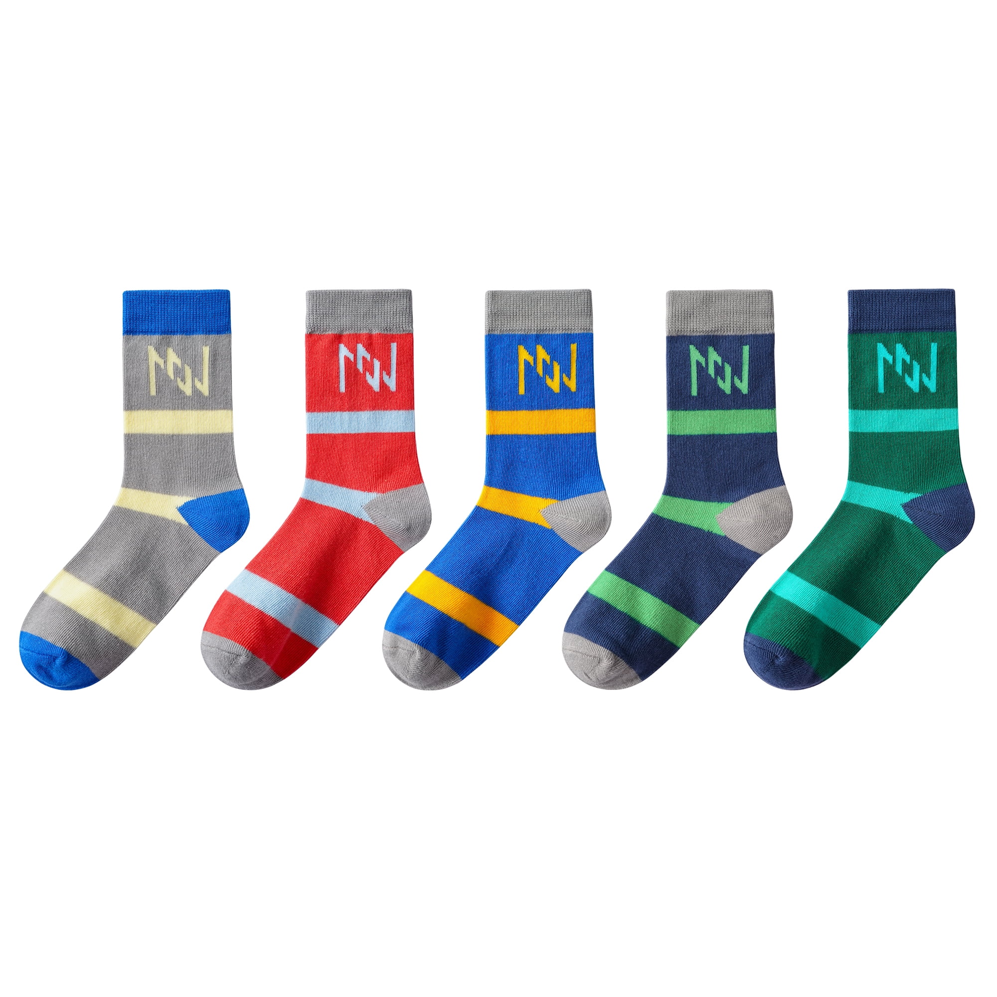 INNERSY Kids Boys Girls Cotton Socks Colorful Crew Socks for Teens 5 ...