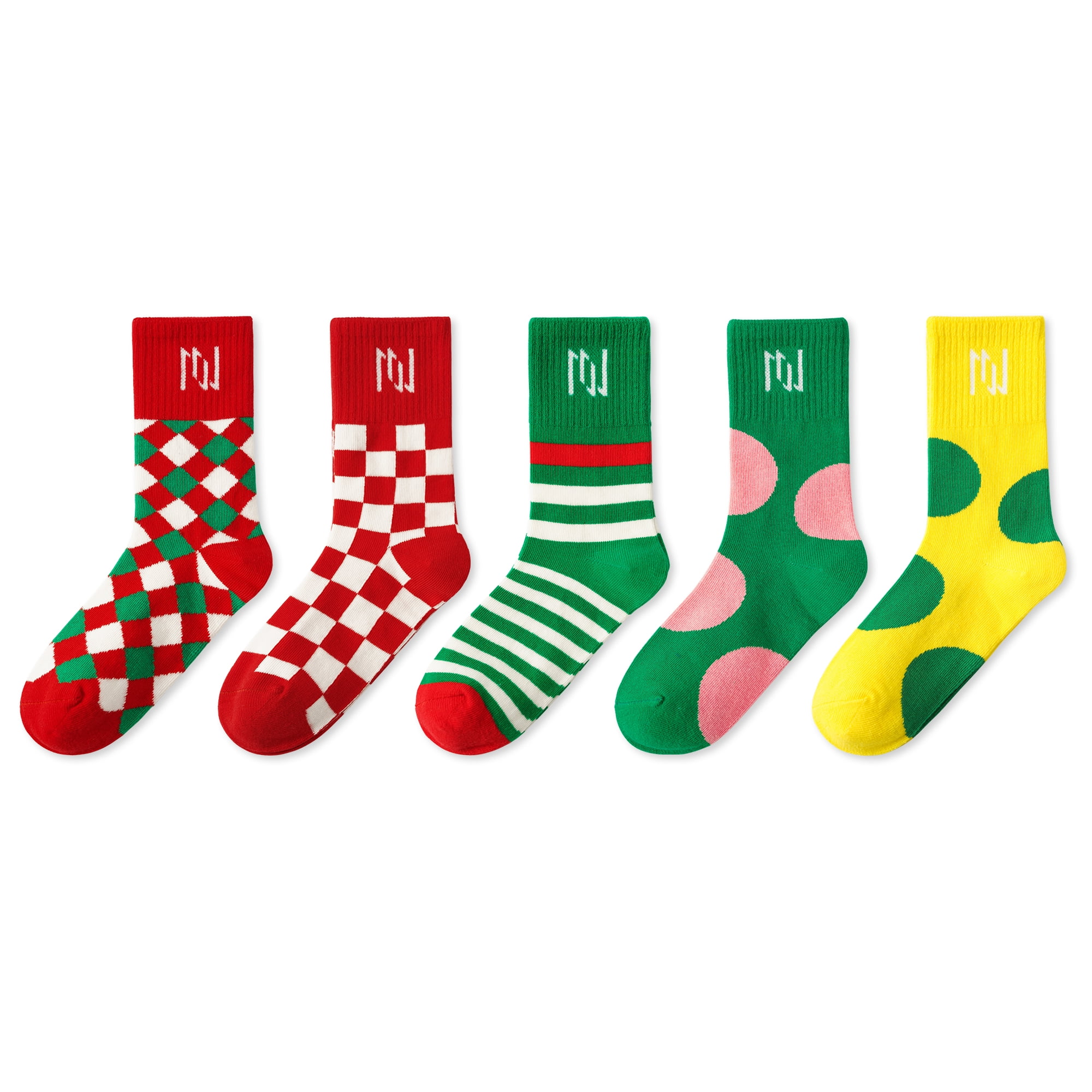 INNERSY Kids Boys Girls Cotton Socks Colorful Crew Socks for Teens 5 ...