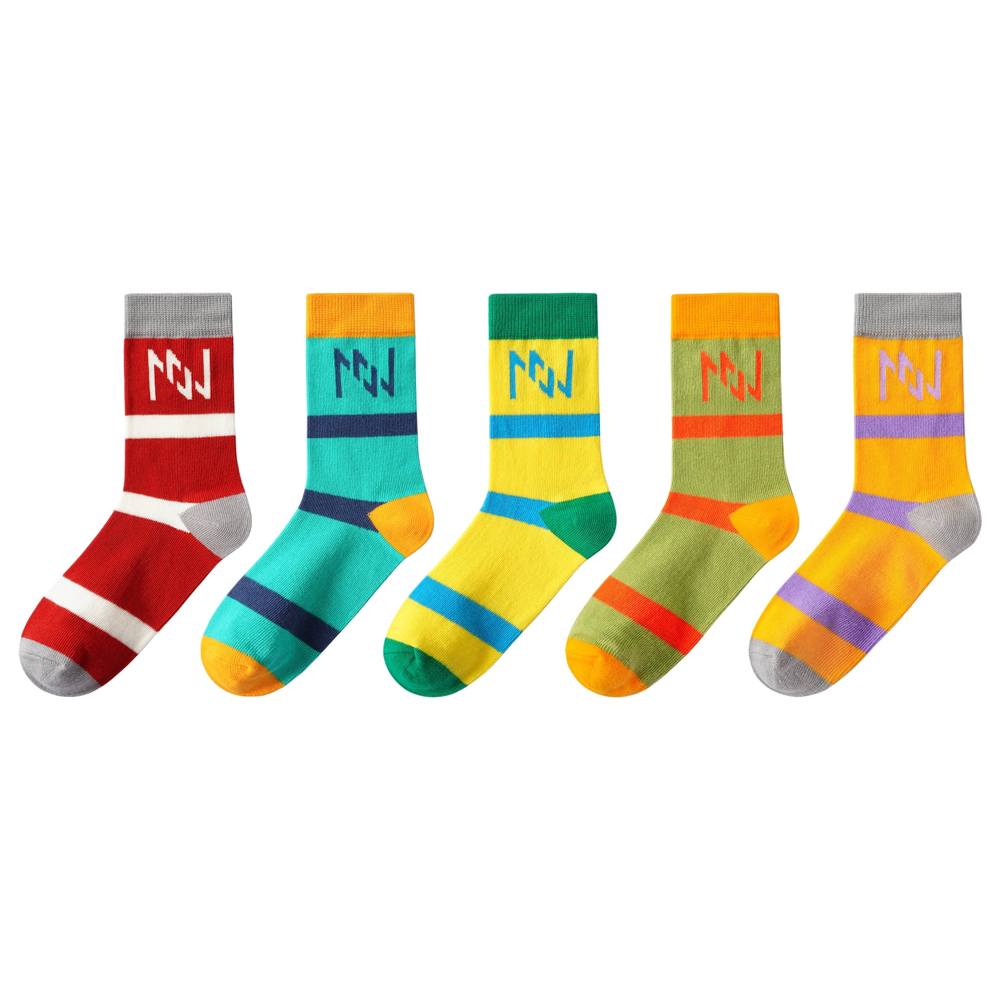 INNERSY Kids Boys Girls Cotton Socks Colorful Crew Socks for Teens 5 ...