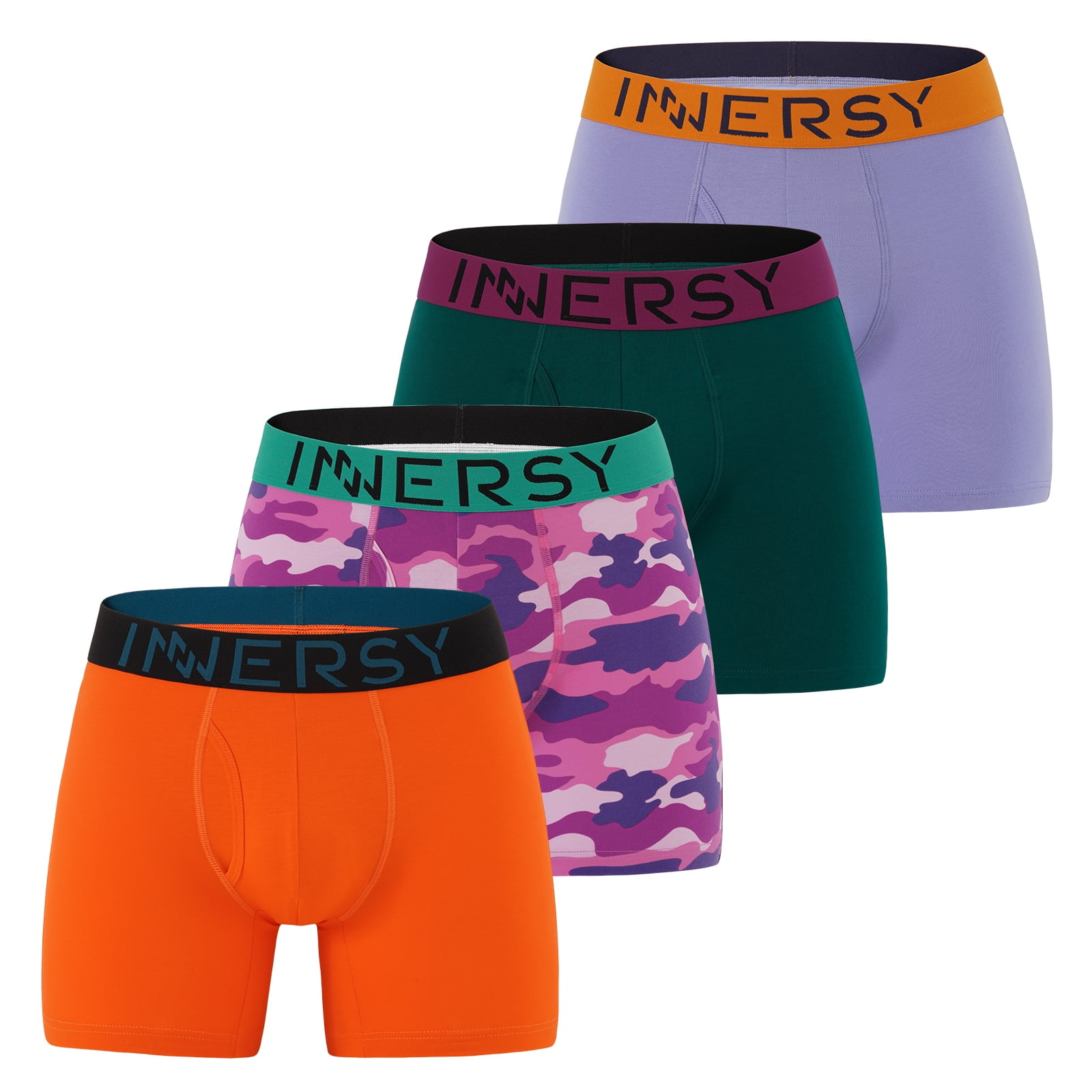 INNERSY Men's Boxer Briefs Cotton Underwear for Men with Pouch Mens ...