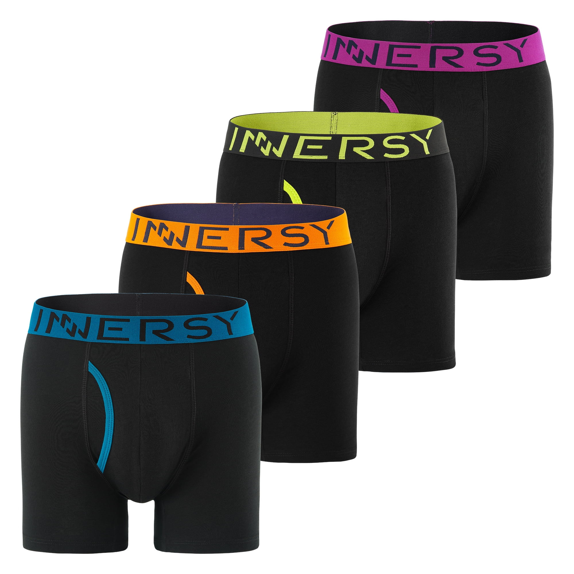 INNERSY Men's Boxer Briefs Cotton Underwear for Men with Pouch Mens ...