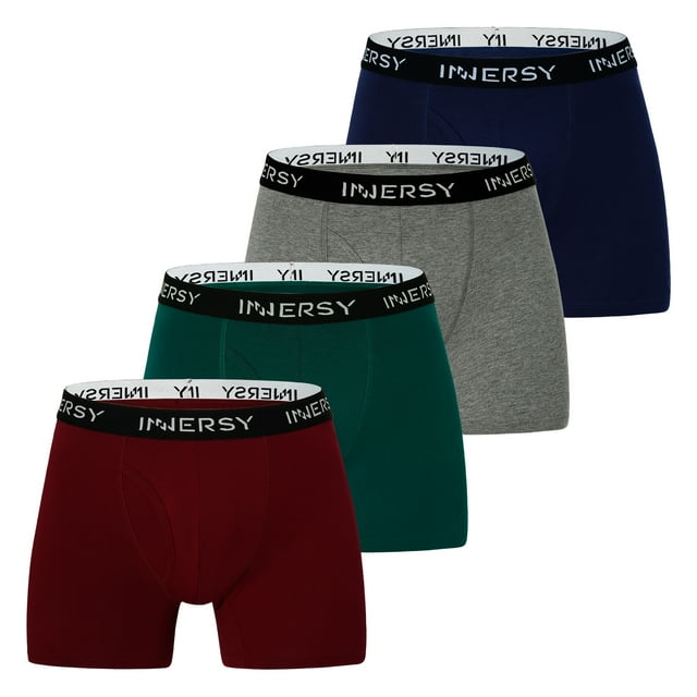INNERSY Men's Boxer Briefs Cotton Underwear for Men with Pouch Mens ...
