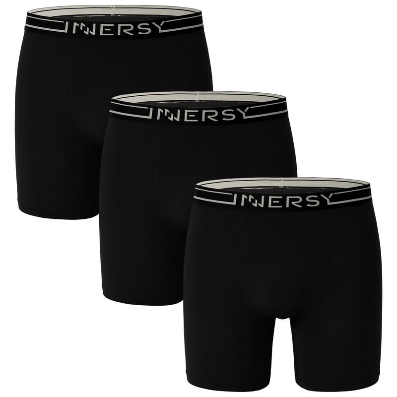 INNERSY Men's Soft Underwear No Fly Modal Boxer Briefs Tagless Trunks 3 ...