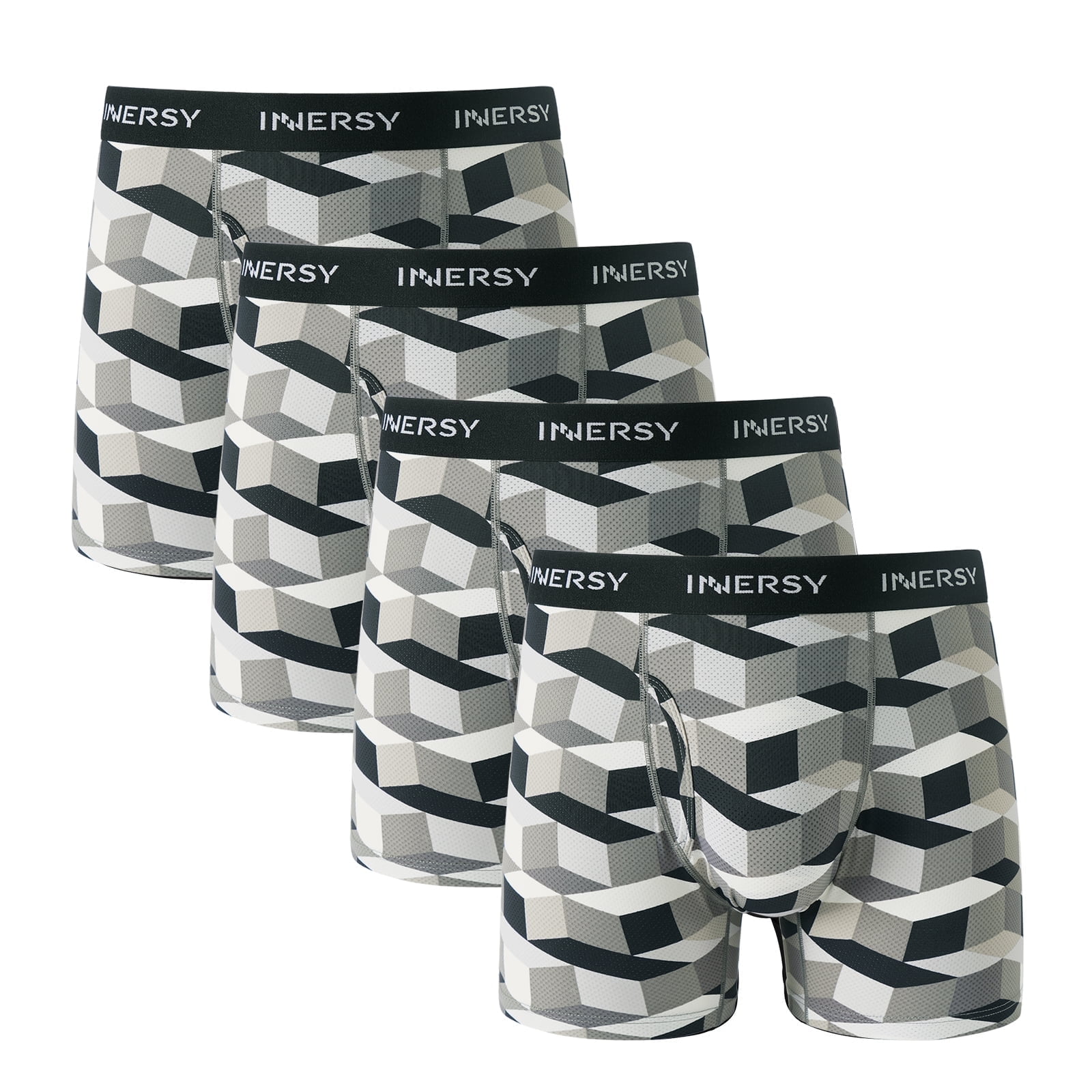 INNERSY Men's Underwear Soft Mesh Lightweight Breathable Boxer Briefs ...