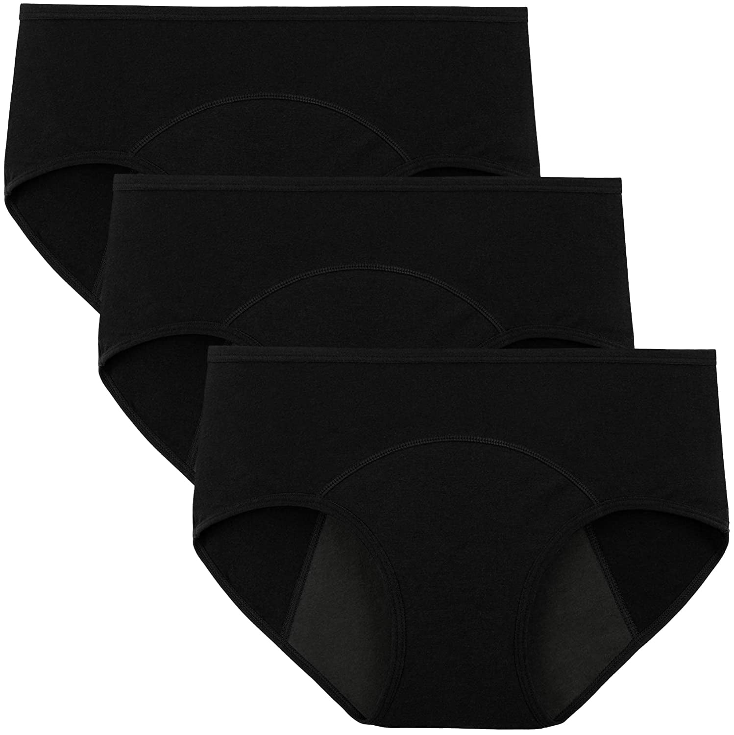 INNERSY Women's 3-Pack Hipster Period Panties, Postpartum & Teens ...