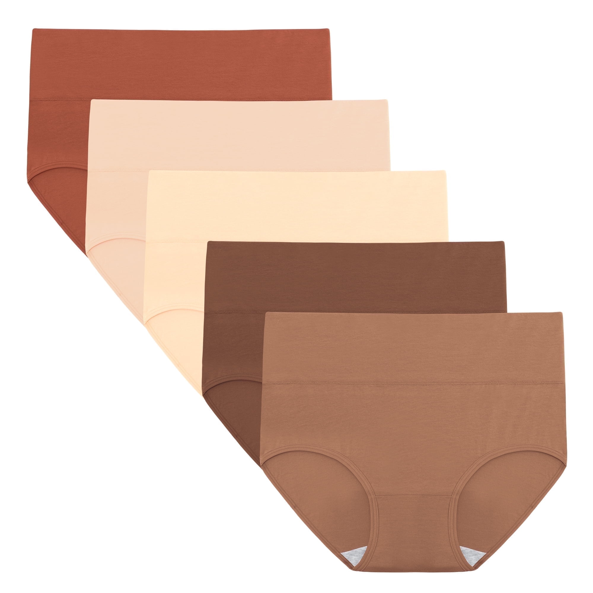 INNERSY Women's Cotton High Waisted Briefs 5-Pack Postpartum Full ...