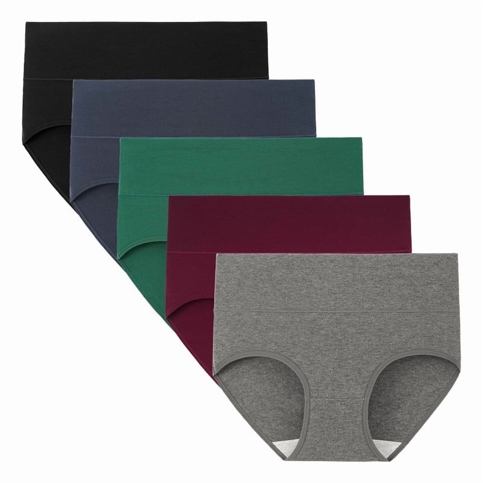 INNERSY Women's Cotton High Waisted Briefs 5-Pack Postpartum Full ...