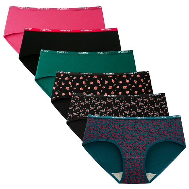 INNERSY Womens Underwear Cotton Hipster Panties Low Rise Basics ...