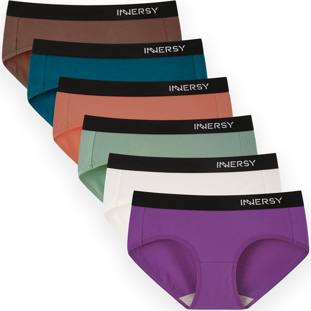 INNERSY Womens Underwear Cotton Hipster Panties Low Rise Underwear For ...