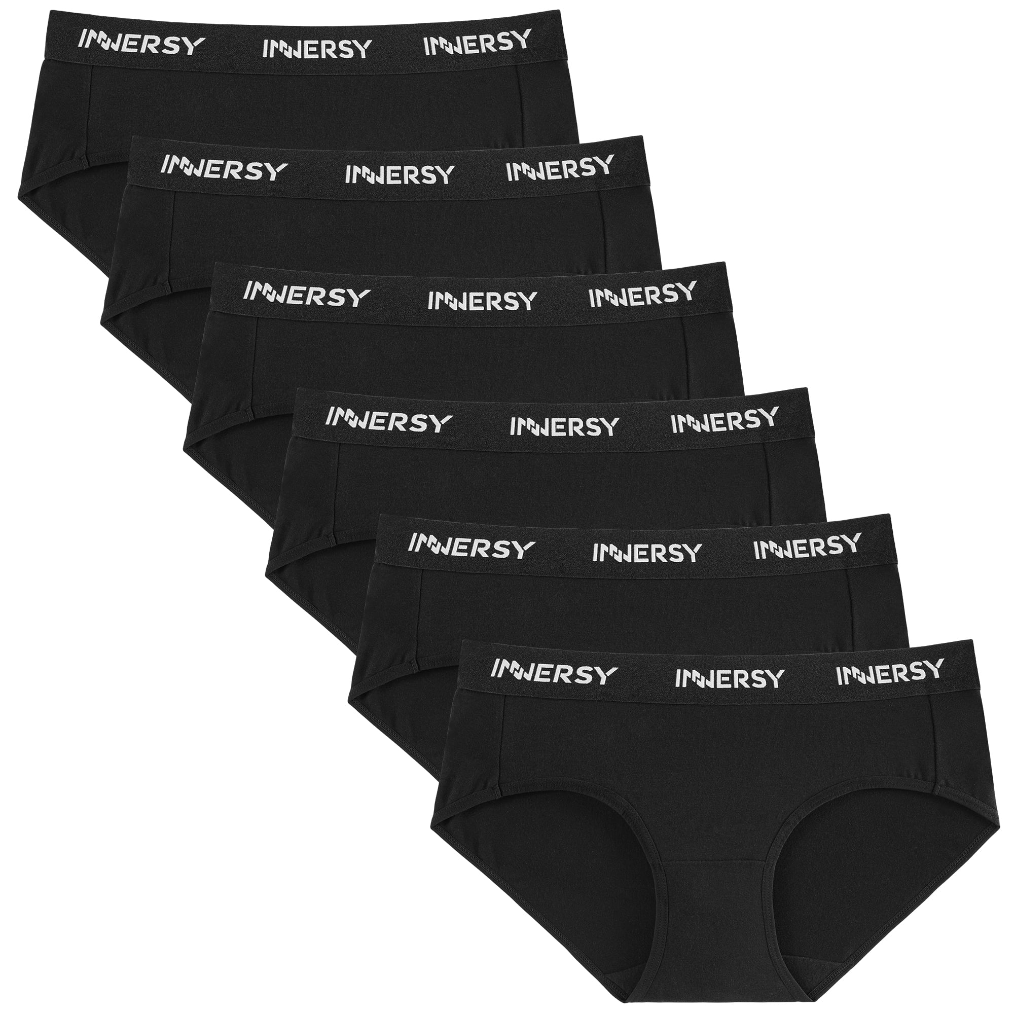 INNERSY Womens Underwear Cotton Panties Hipster Sport Underwear Wide ...