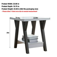 Rochester End Table with one Drawer Shaker- Antique Walnut - Walmart.com