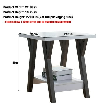 Rochester End Table with one Drawer Shaker- Antique Walnut - Walmart.com