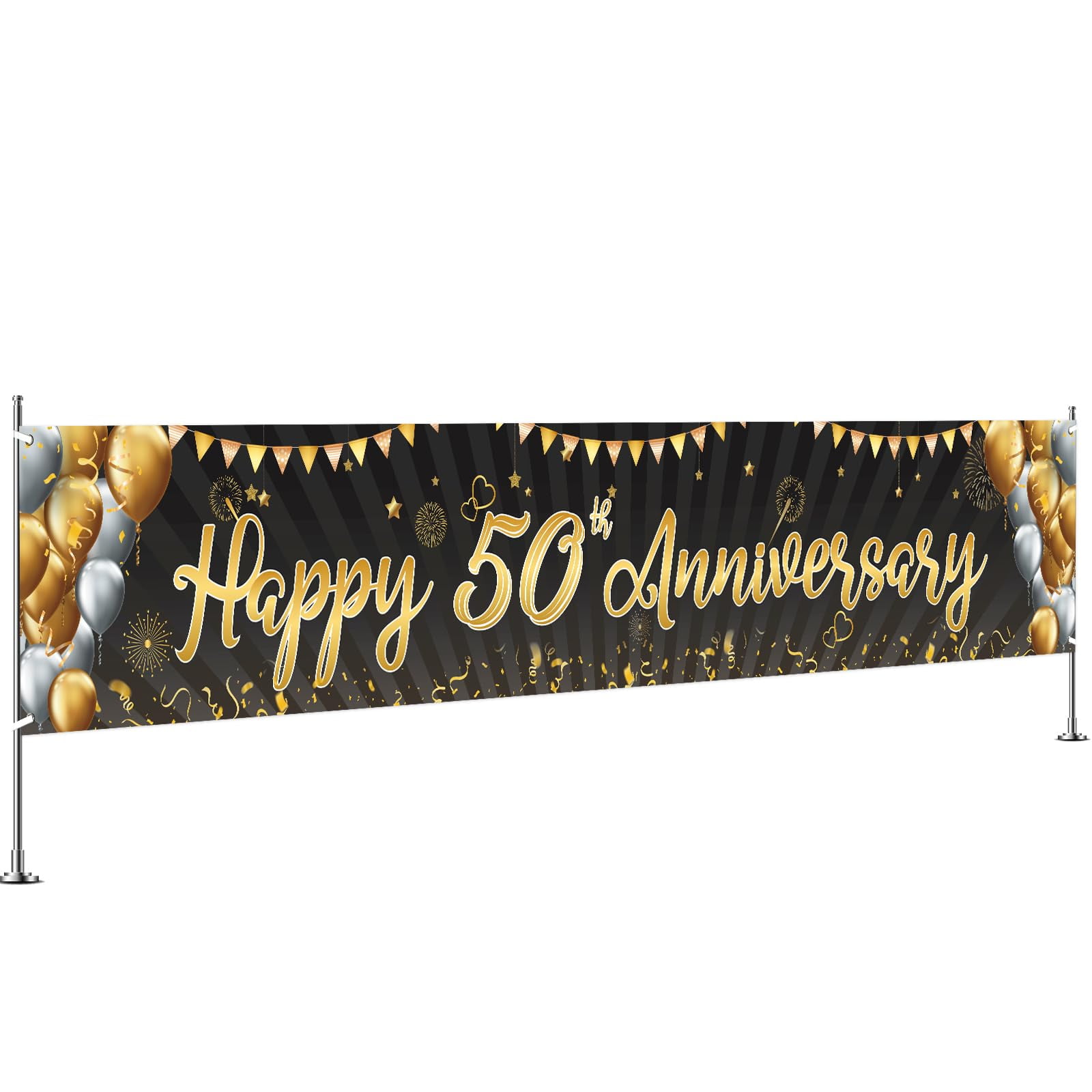 INNORU Large HappyUMRT 50th Anniversary Banner, 50th Wedding ...