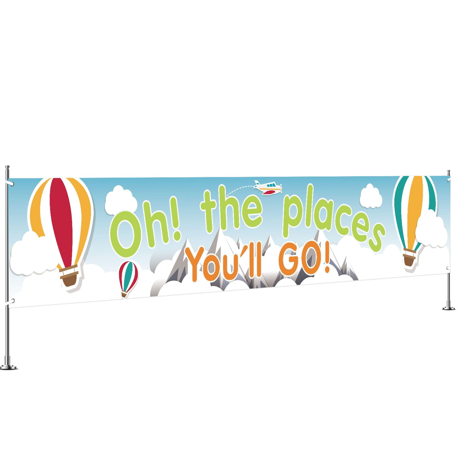 INNORU Large Oh FEV6 The Places You'll Go Banner, Graduation Party Lawn ...