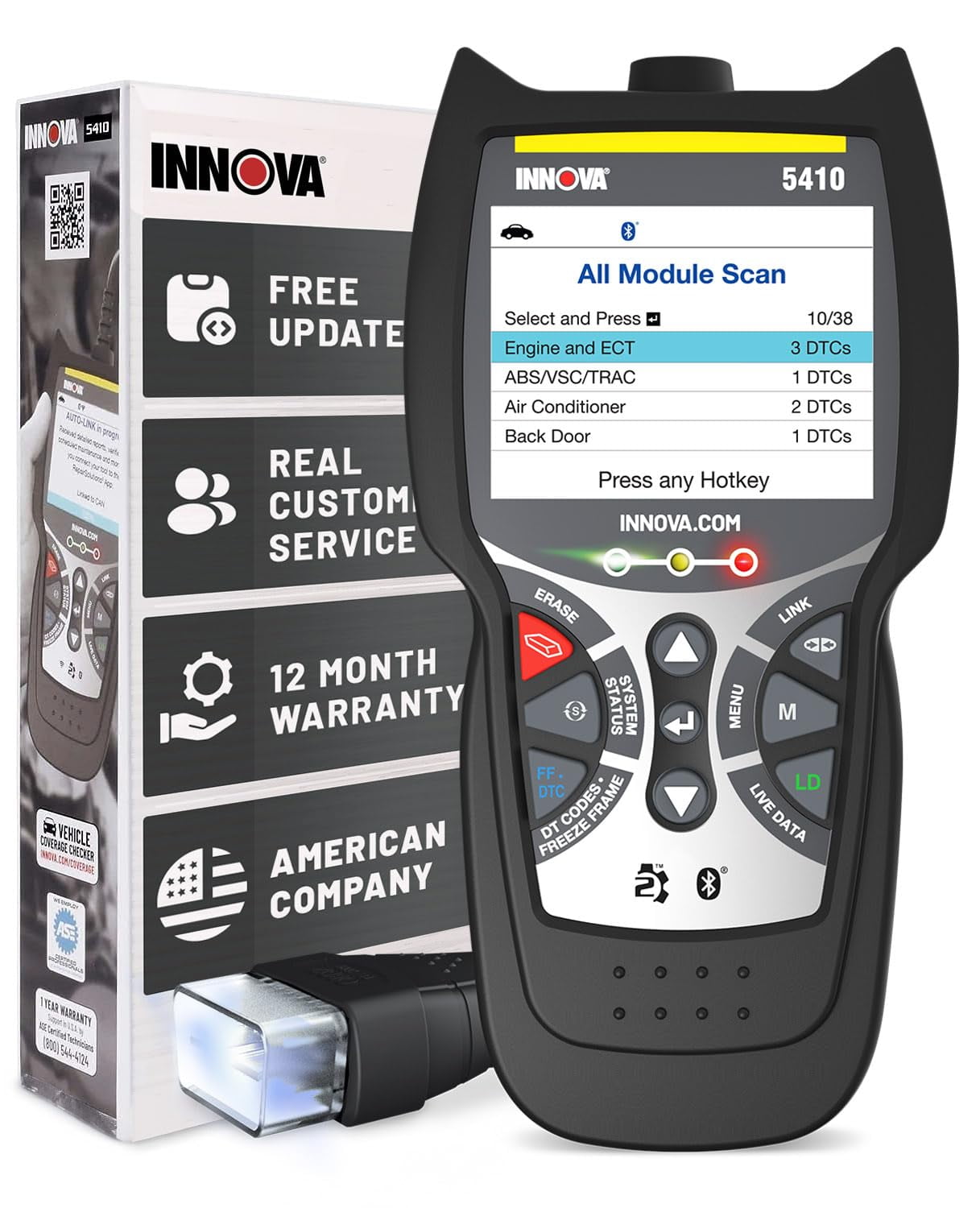 INNOVA 5410 - Newest 2022 All System OBD2 Scan Tool - Read/Erase Check ...