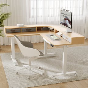 Stand Up Desk Store Split Top Electric Adjustable Height Standing Desk ...