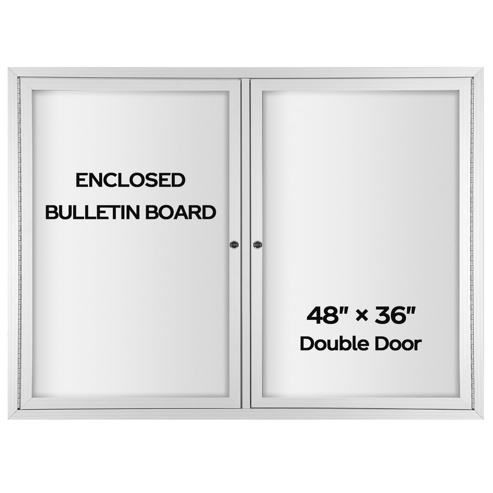 INNOVART Enclosed Bulletin Board 48”x36”, Lockable Dry Erase ...
