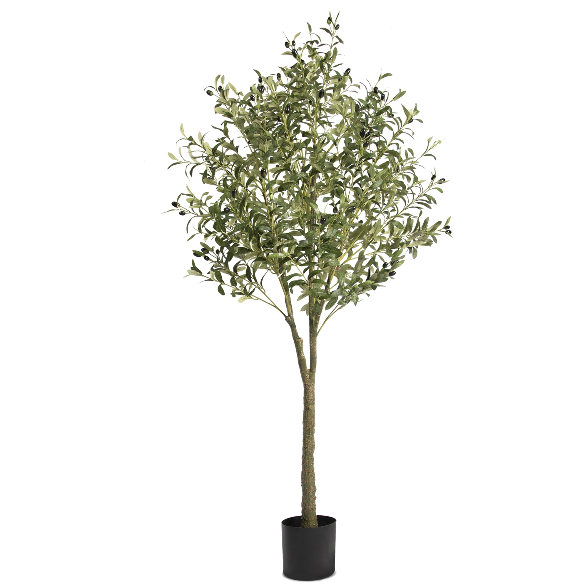 INNVELLO 6FT Faux Olive Tree in Pot, Lifelike Fake Olive Plant for ...