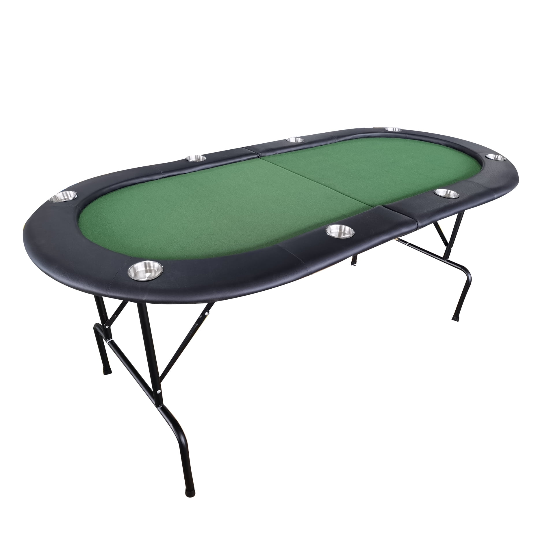 INO Design 73” Foldable Poker Table Folding Light Series Green Felt ...
