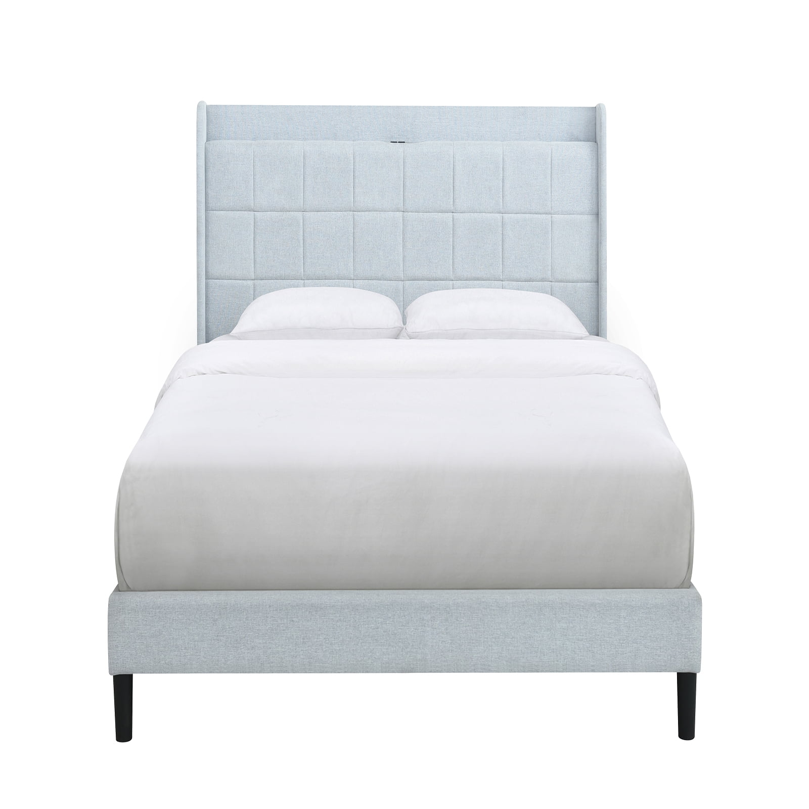 INO Design Queen Size Bed Frame with Tufted Upholstered Headboard ...