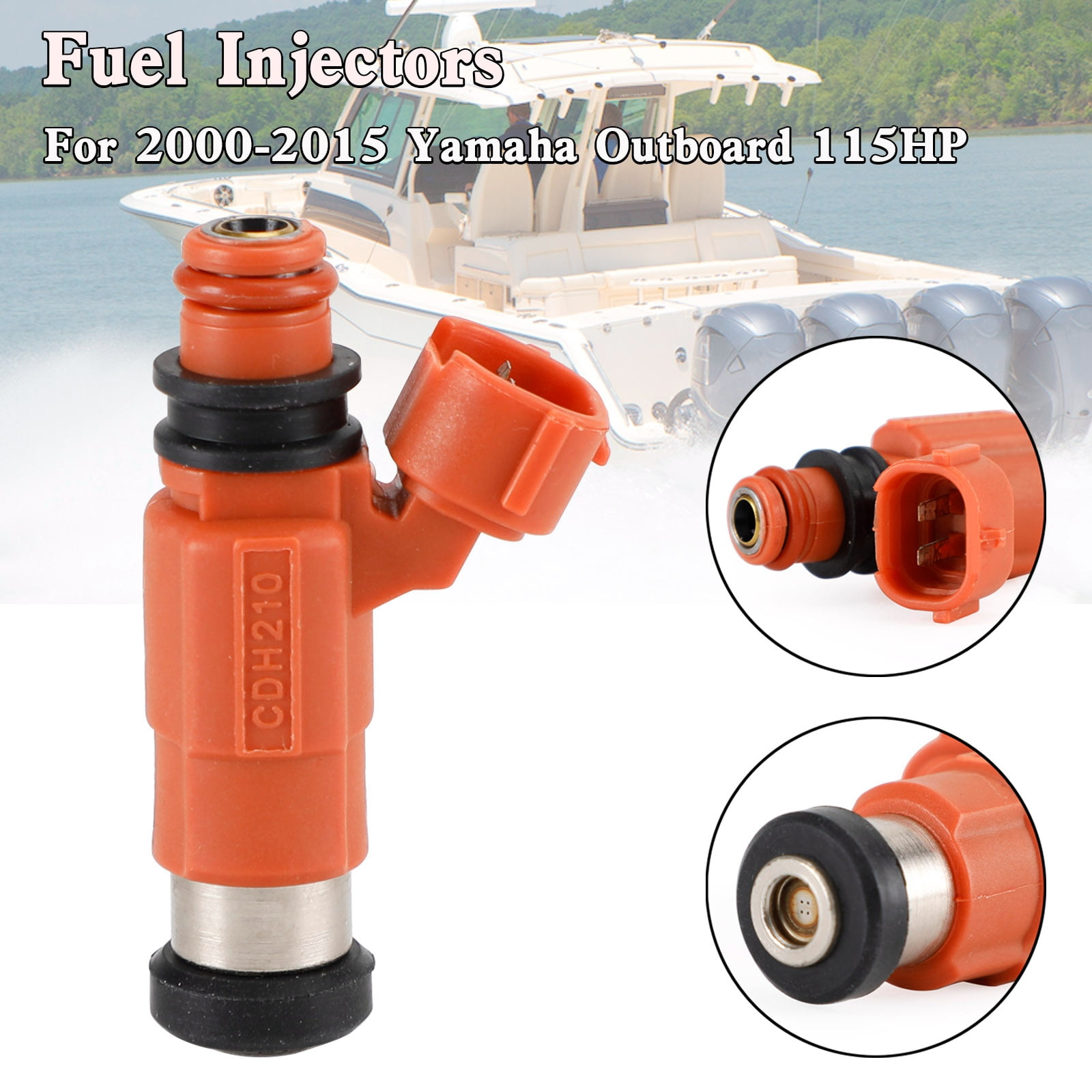 INP-771 Fuel Injector 68V-8A360-00-00 For Yamaha Outboard 115 HP CDH210 ...