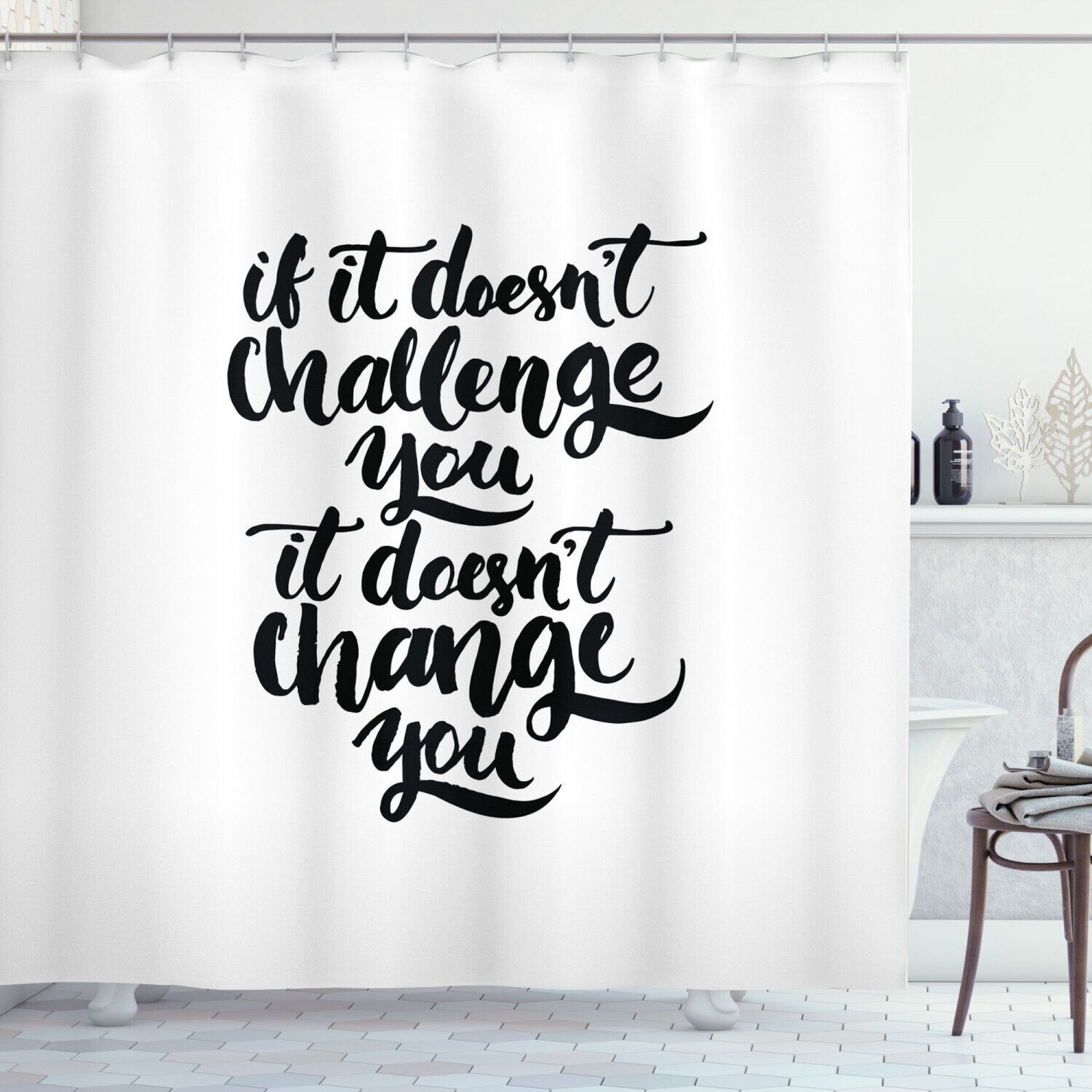 Inpercust Inspirational Bathroom Décor Uplifting Quote Shower Curtain