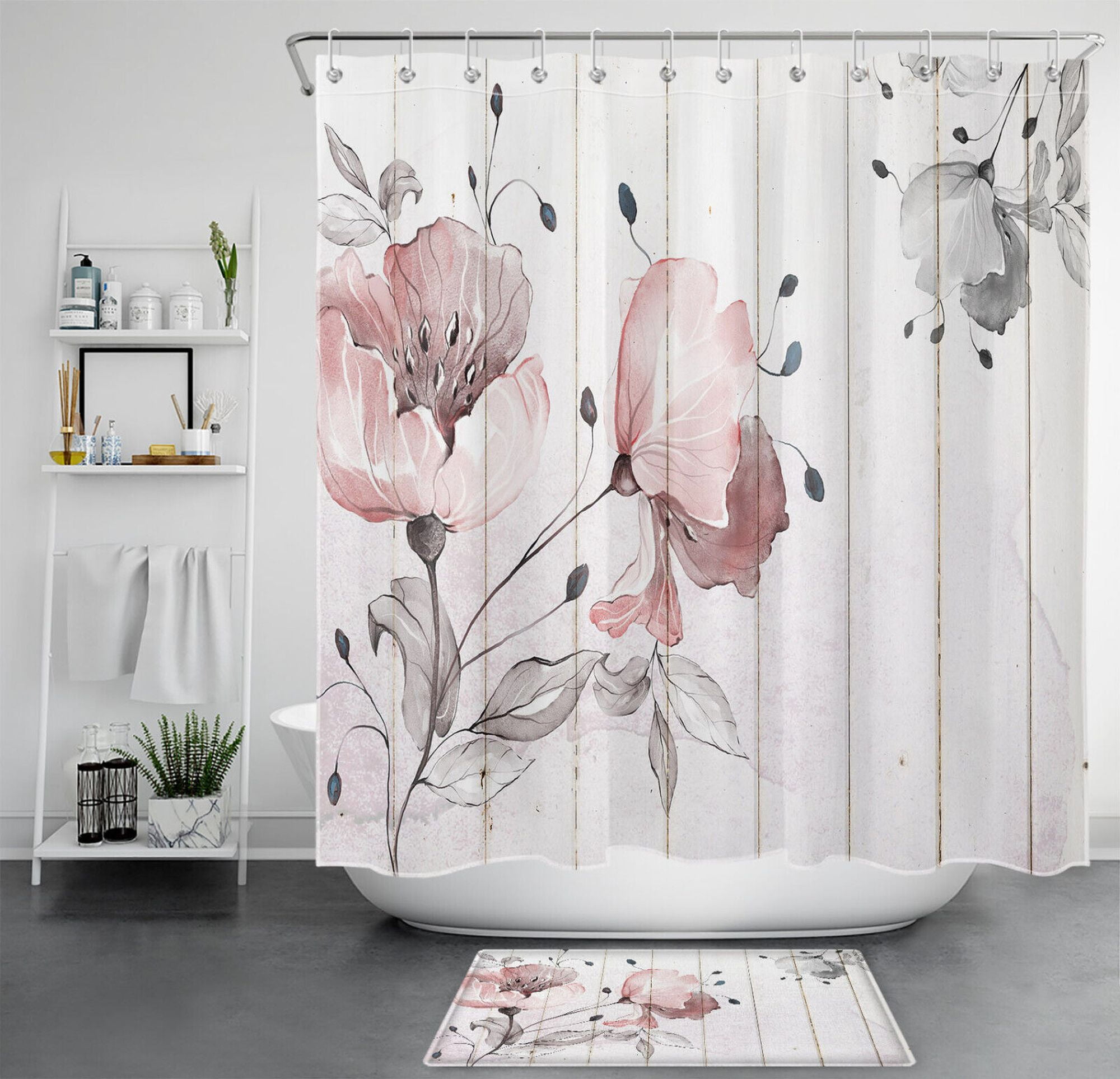 INPERCUST Vintage Blooms Farmhouse Shower Curtain - Walmart.com INPERCUST Vintage Blooms Farmhouse Shower Curtain - Walmart.com